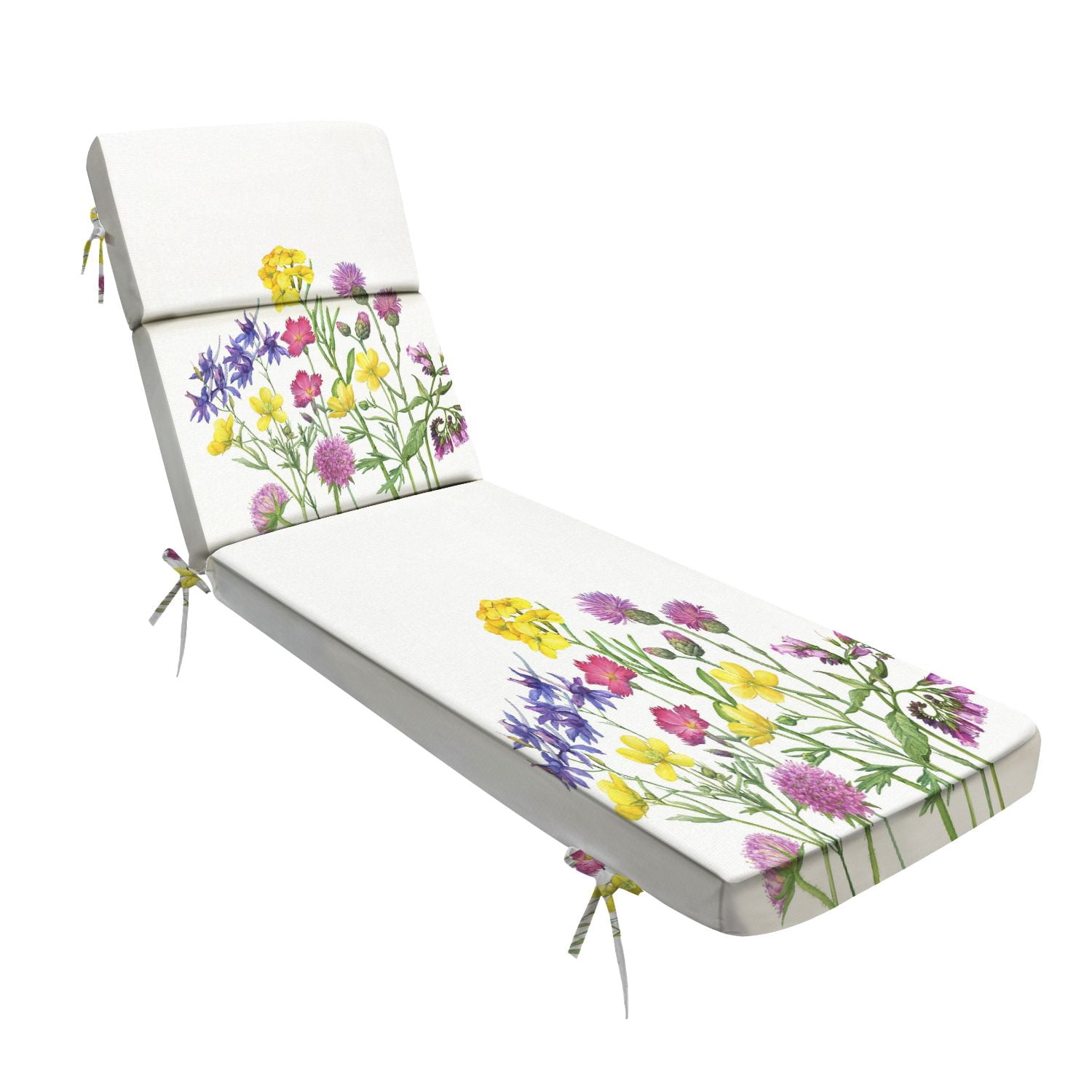Outdoor Indoor Lounge Patio Cushion Bouquet purple crown vetch larkspur ...