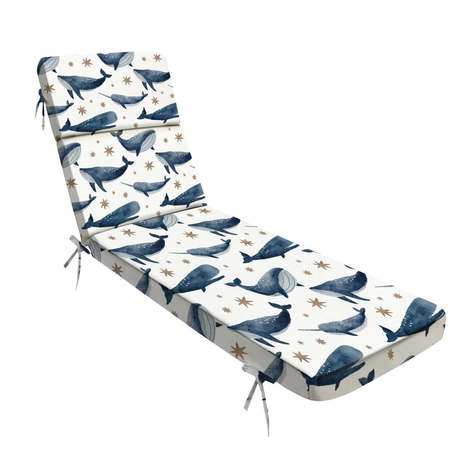 Outdoor Indoor Lounge Patio Cushion Cute watercolor whale Blue whale ...