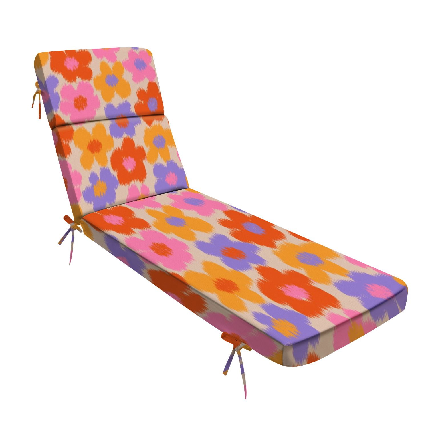 Outdoor Indoor Lounge Patio Cushion Exotic hand drawn flowers seamless patterns embroidery ...