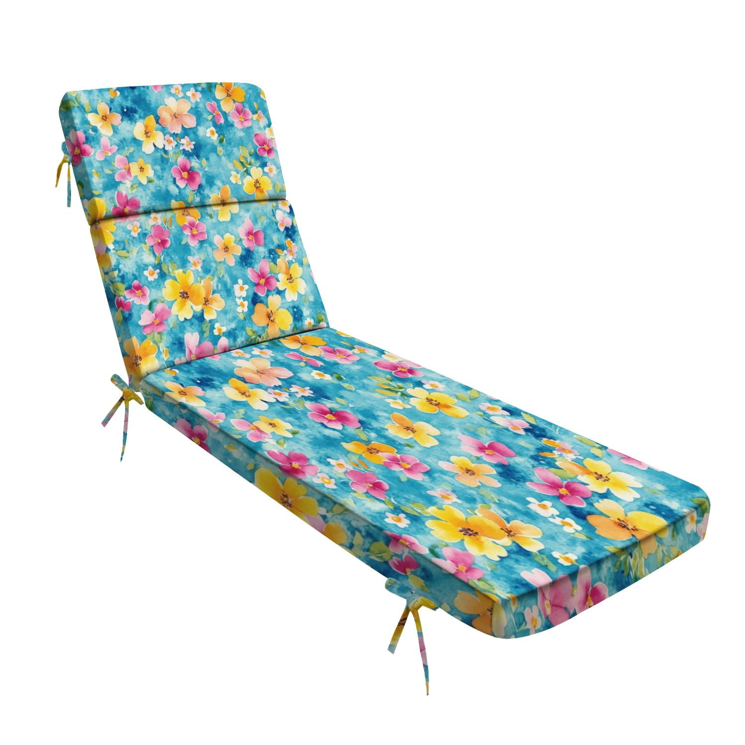 Outdoor Indoor Lounge Patio Cushion Floral bright summer colors light ...