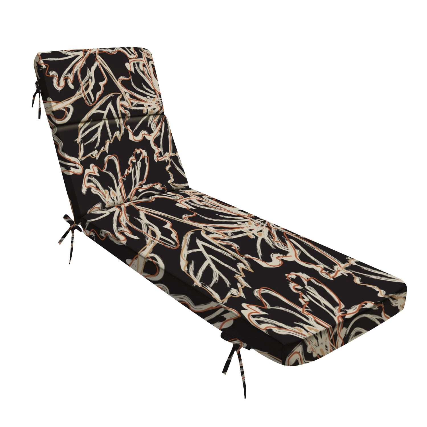 Outdoor Indoor Lounge Patio Cushion Floral brush strokes seamless ...