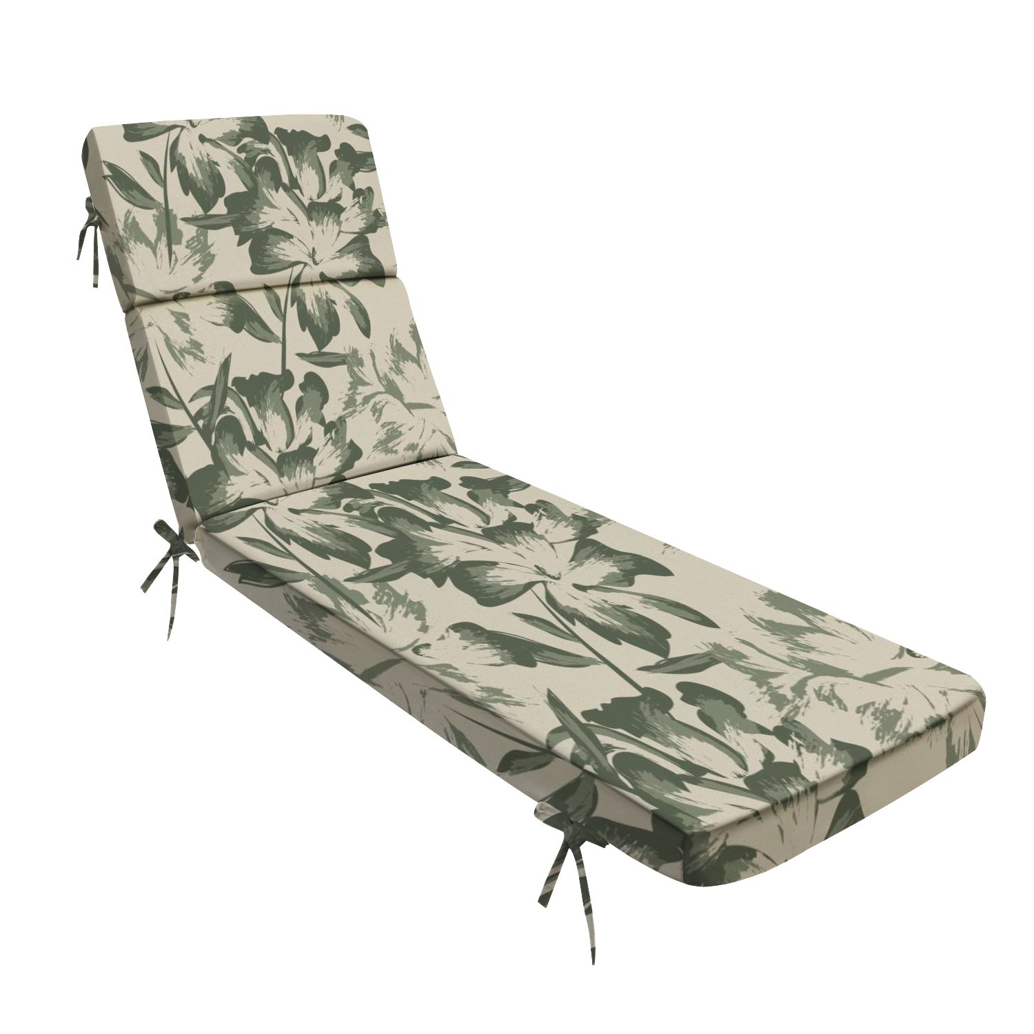 Outdoor Indoor Lounge Patio Cushion Floral brush strokes seamless ...