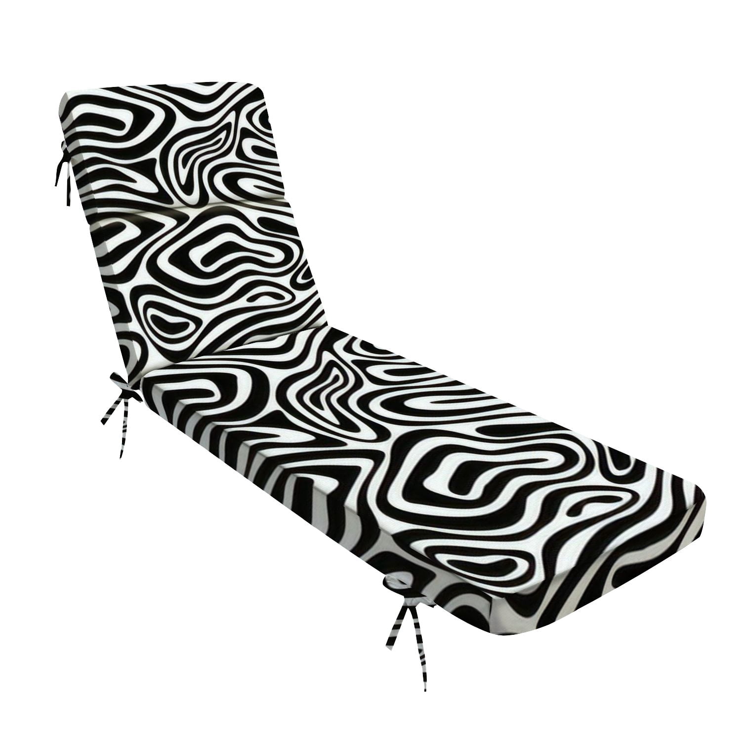 Outdoor Indoor Lounge Patio Cushion Full seamless curved spiral zebra ...