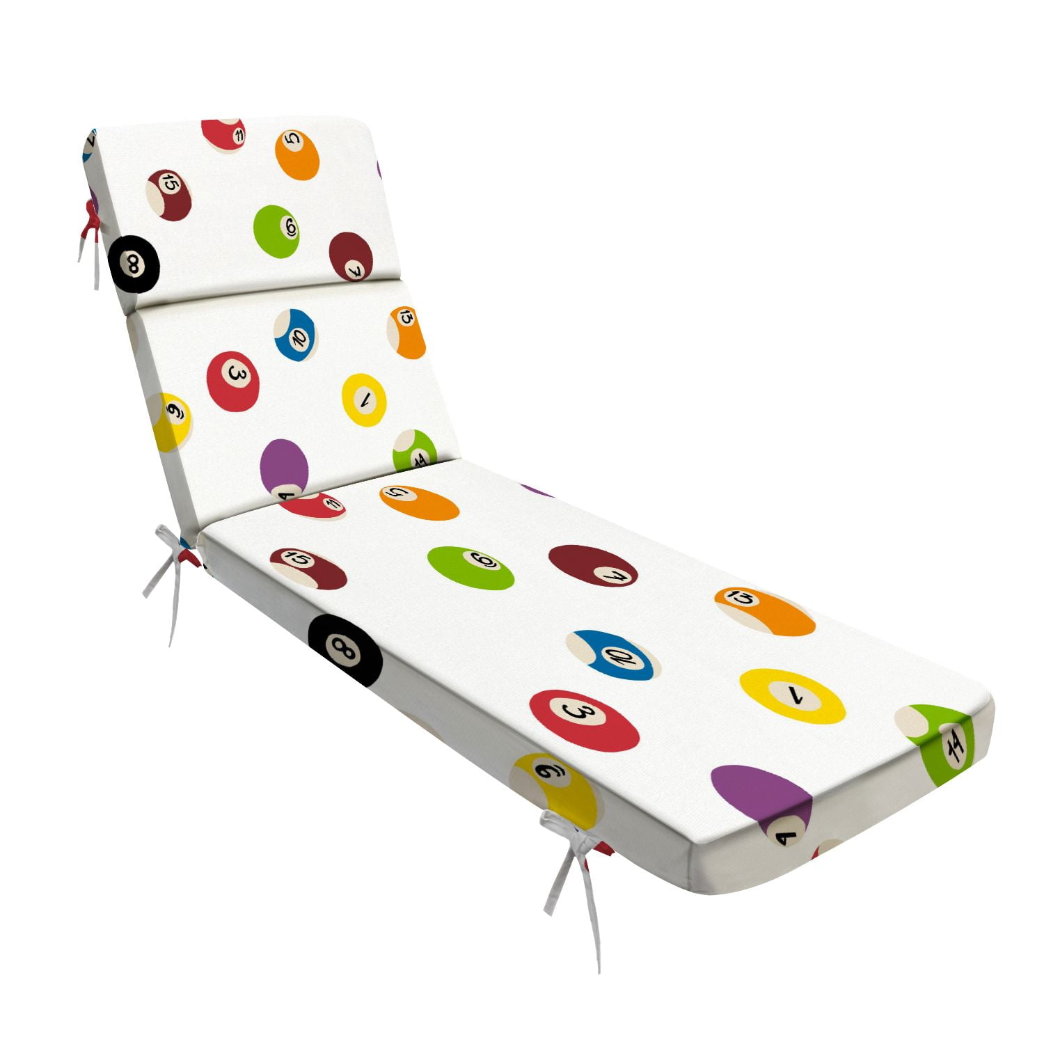 Outdoor Indoor Lounge Patio Cushion Funny hand drawn pool billiard ...