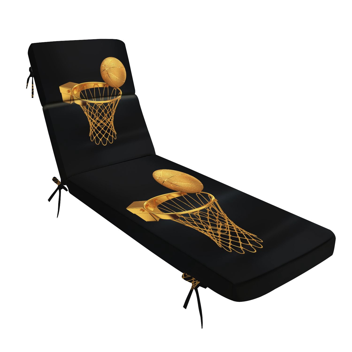Outdoor Indoor Lounge Patio Cushion Gold basketball rim ball floating ...