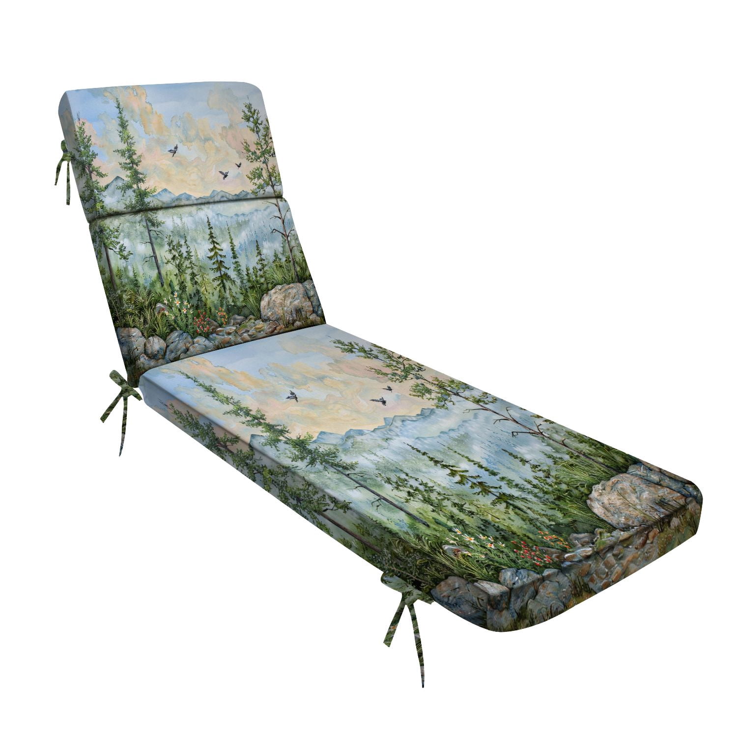 Outdoor Indoor Lounge Patio Cushion Green Forest Nursery Room Pine ...