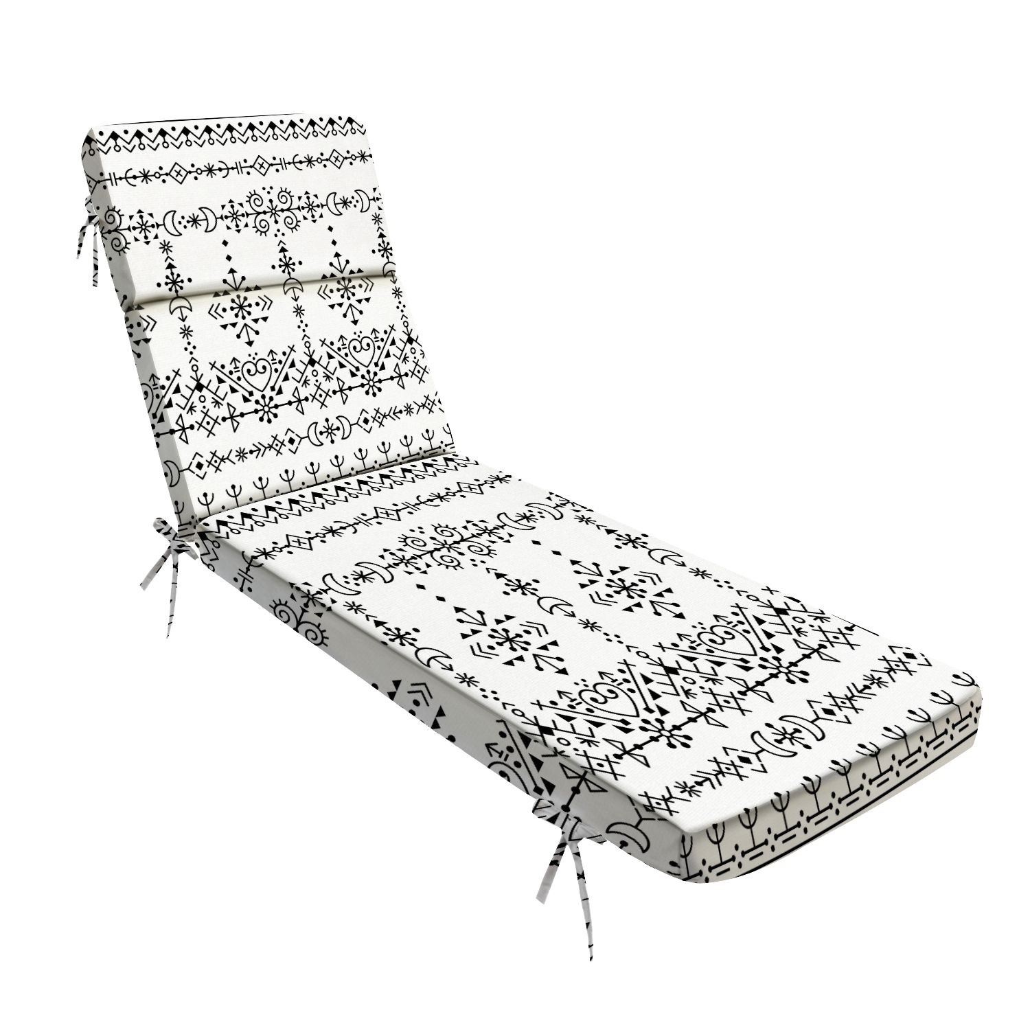 Outdoor Indoor Lounge Patio Cushion Icelandic style tribal seamless ...
