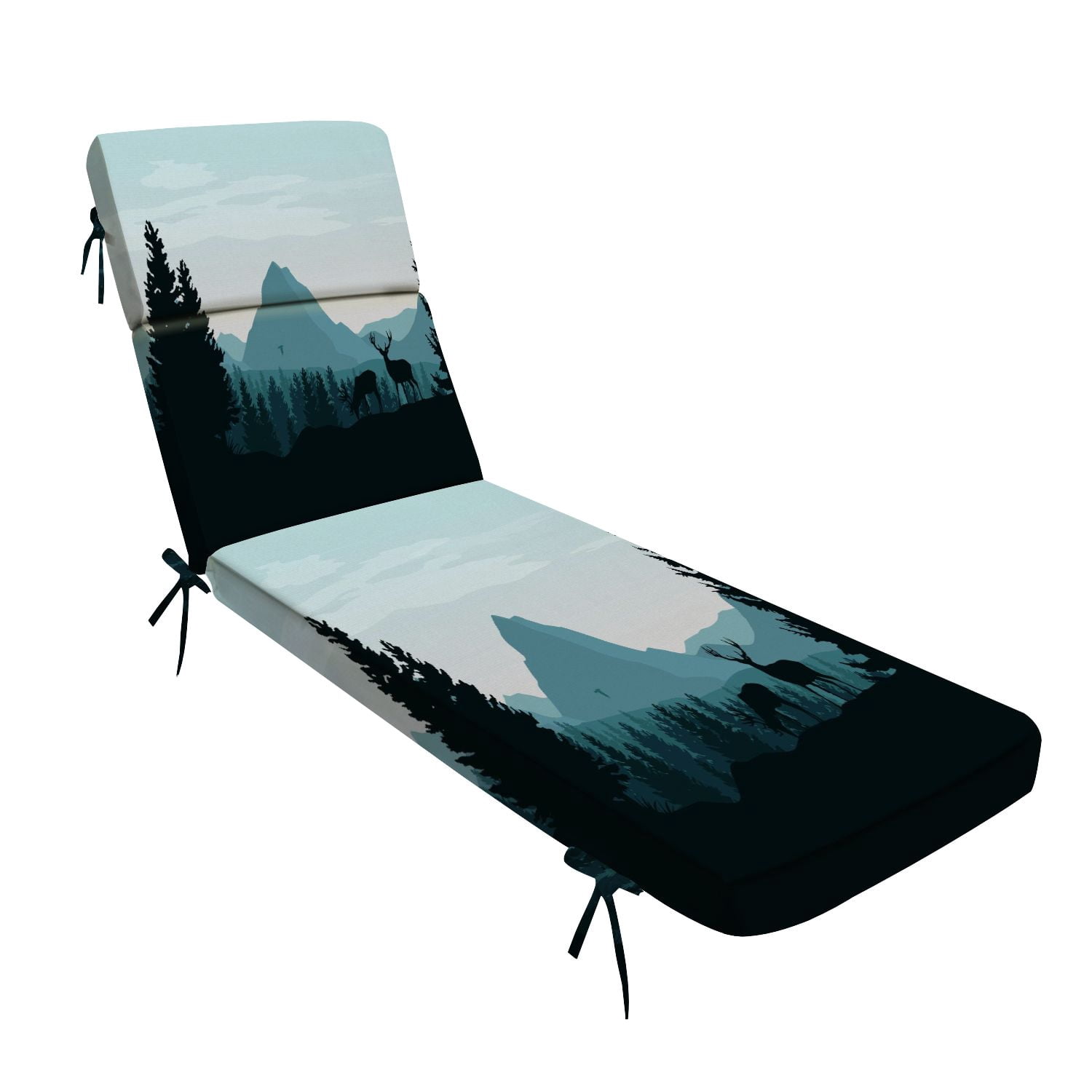 Outdoor Indoor Lounge Patio Cushion Landscape blue mountains forest ...