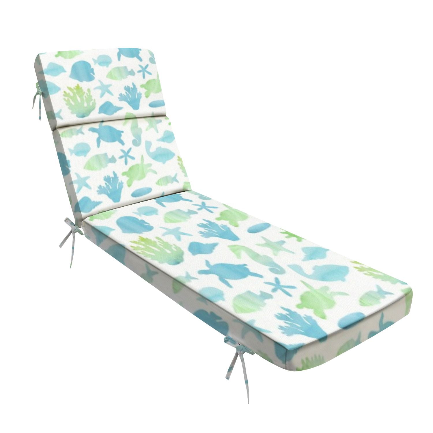 Outdoor Indoor Lounge Patio Cushion Marine seamless pattern tropical ...