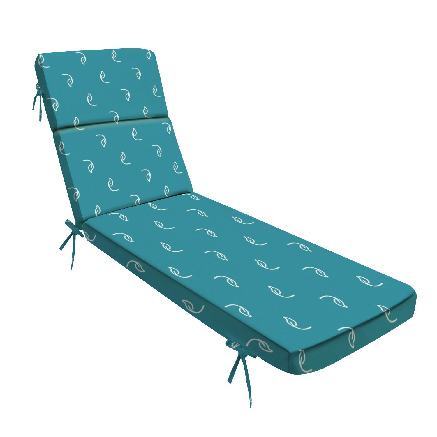 Outdoor Indoor Lounge Patio Cushion Minimalist Leaf Outline Seamless ...