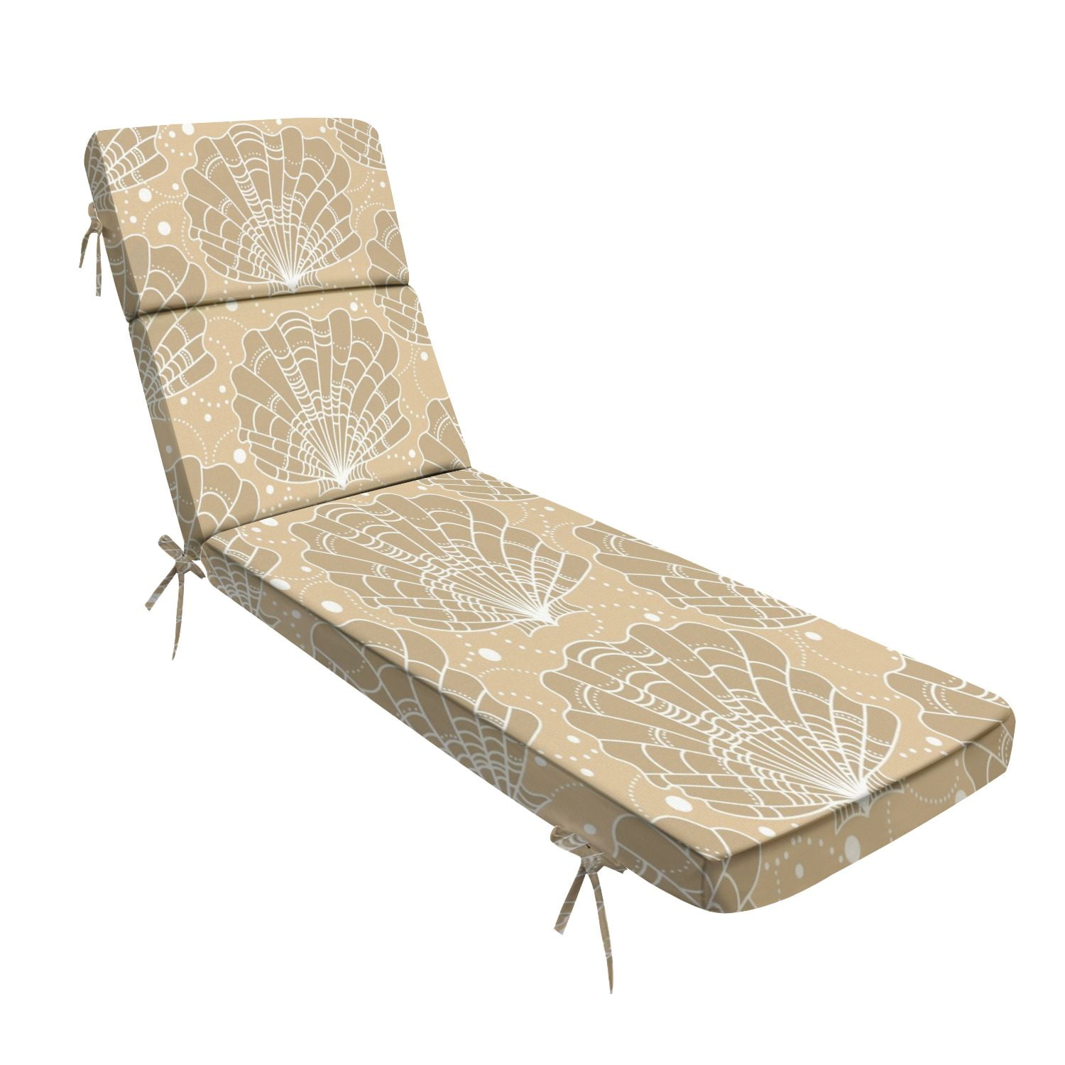 Outdoor Indoor Lounge Patio Cushion Motifs shells pearls beige Seamless ...