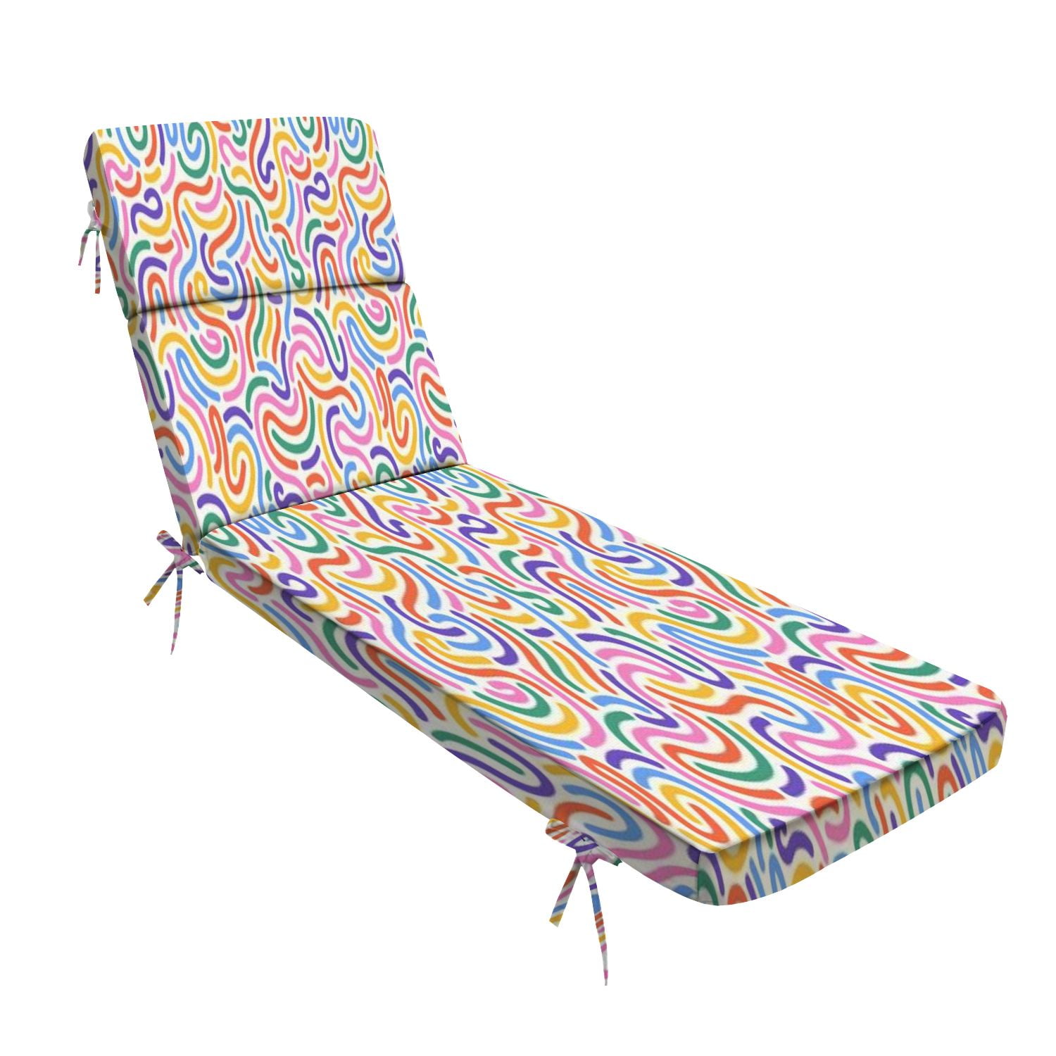 Outdoor Indoor Lounge Patio Cushion Rainbow cake sprinkle pattern style ...