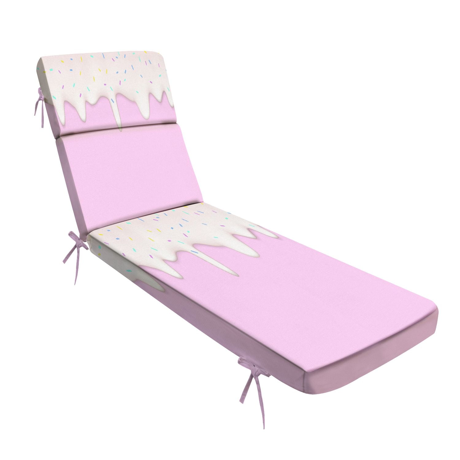 Outdoor Indoor Lounge Patio Cushion Realistic drip cream drops ...