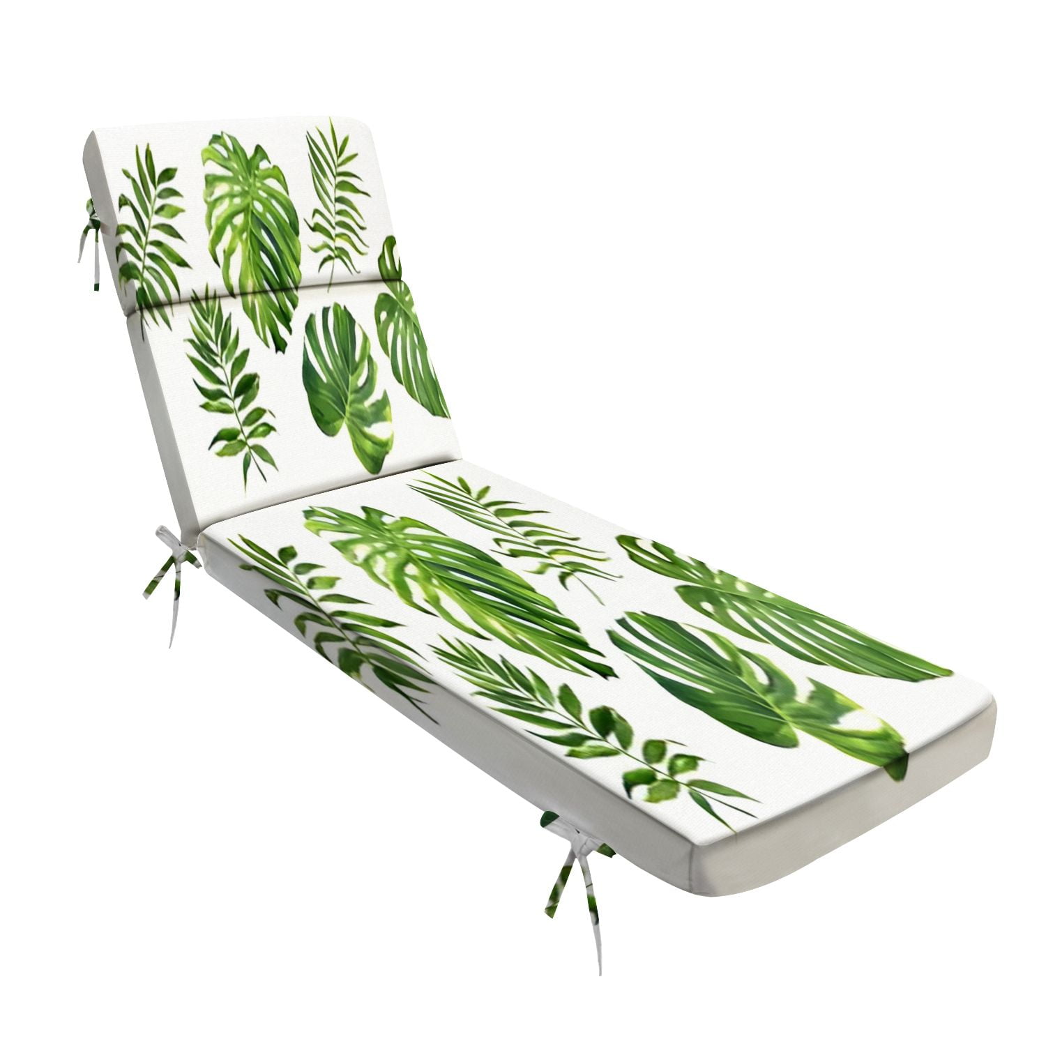 Outdoor Indoor Lounge Patio Cushion Realistic tropical botanical foliage plants Set tropical ...