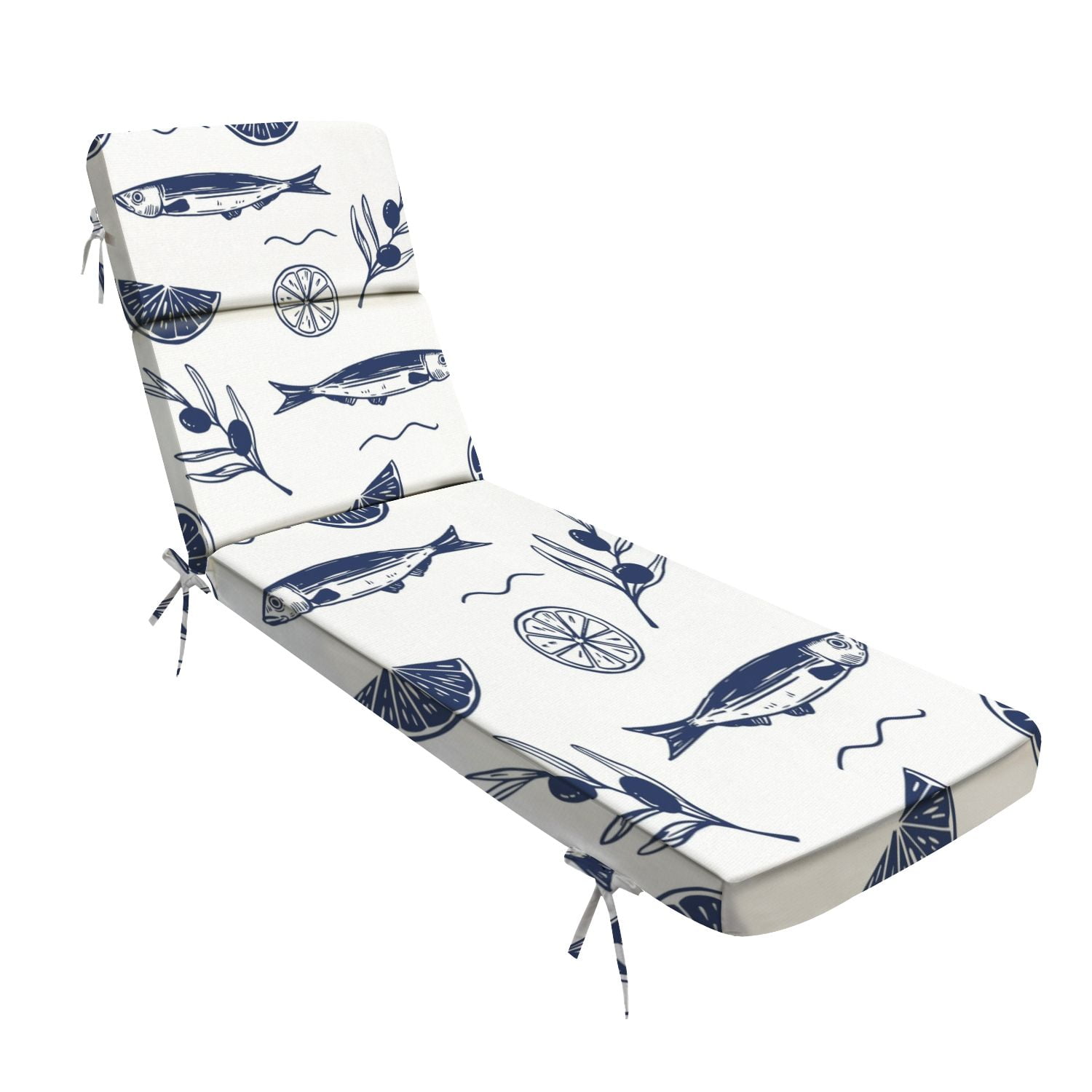 Outdoor Indoor Lounge Patio Cushion Sardines can fish seafood seamless ...