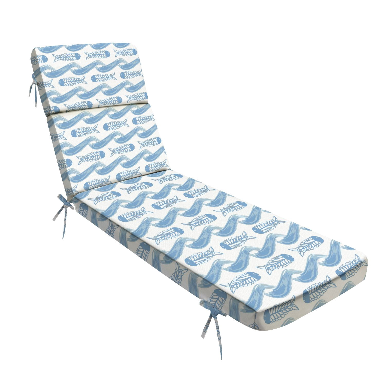 Outdoor Indoor Lounge Patio Cushion School fish swimming painted ocean ...
