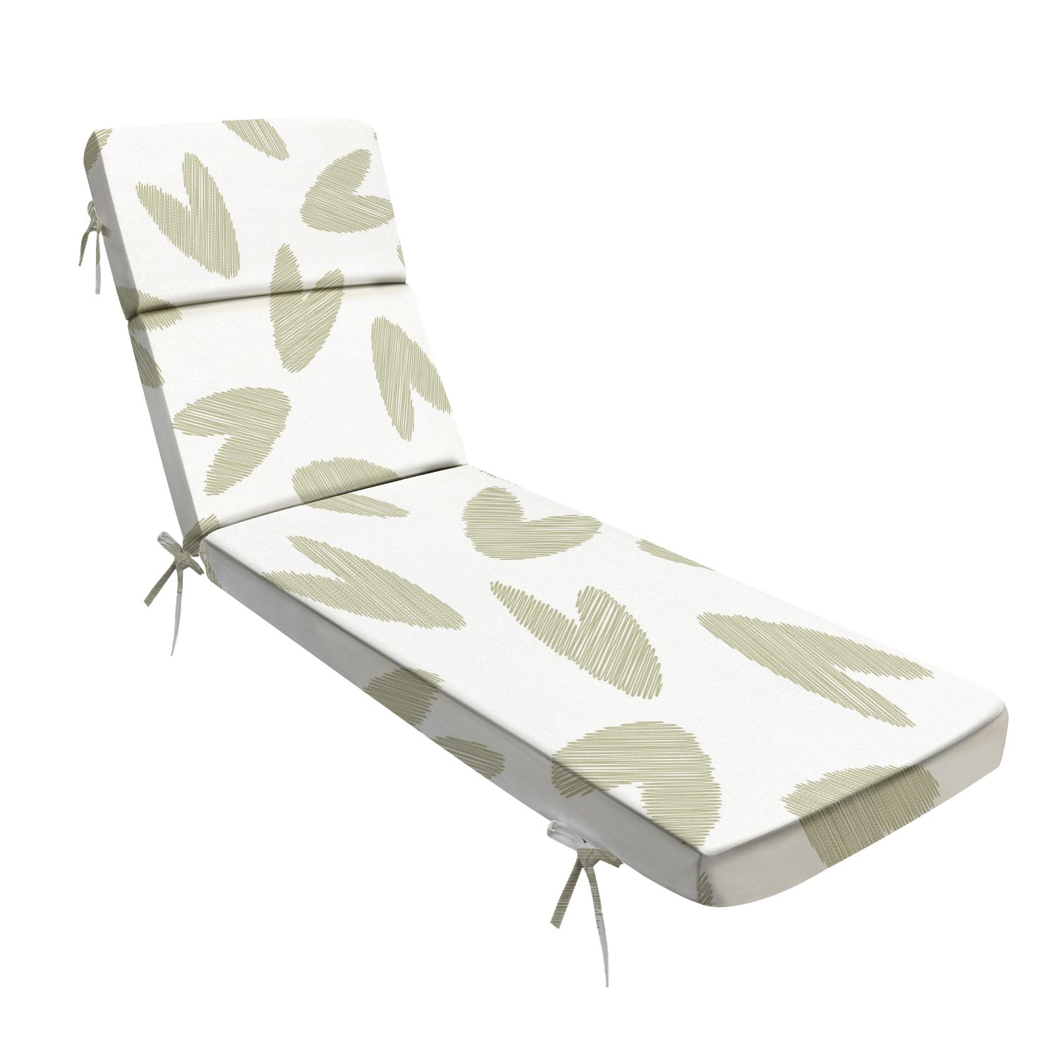Outdoor Indoor Lounge Patio Cushion Scribbled heart seamless Pastel ...
