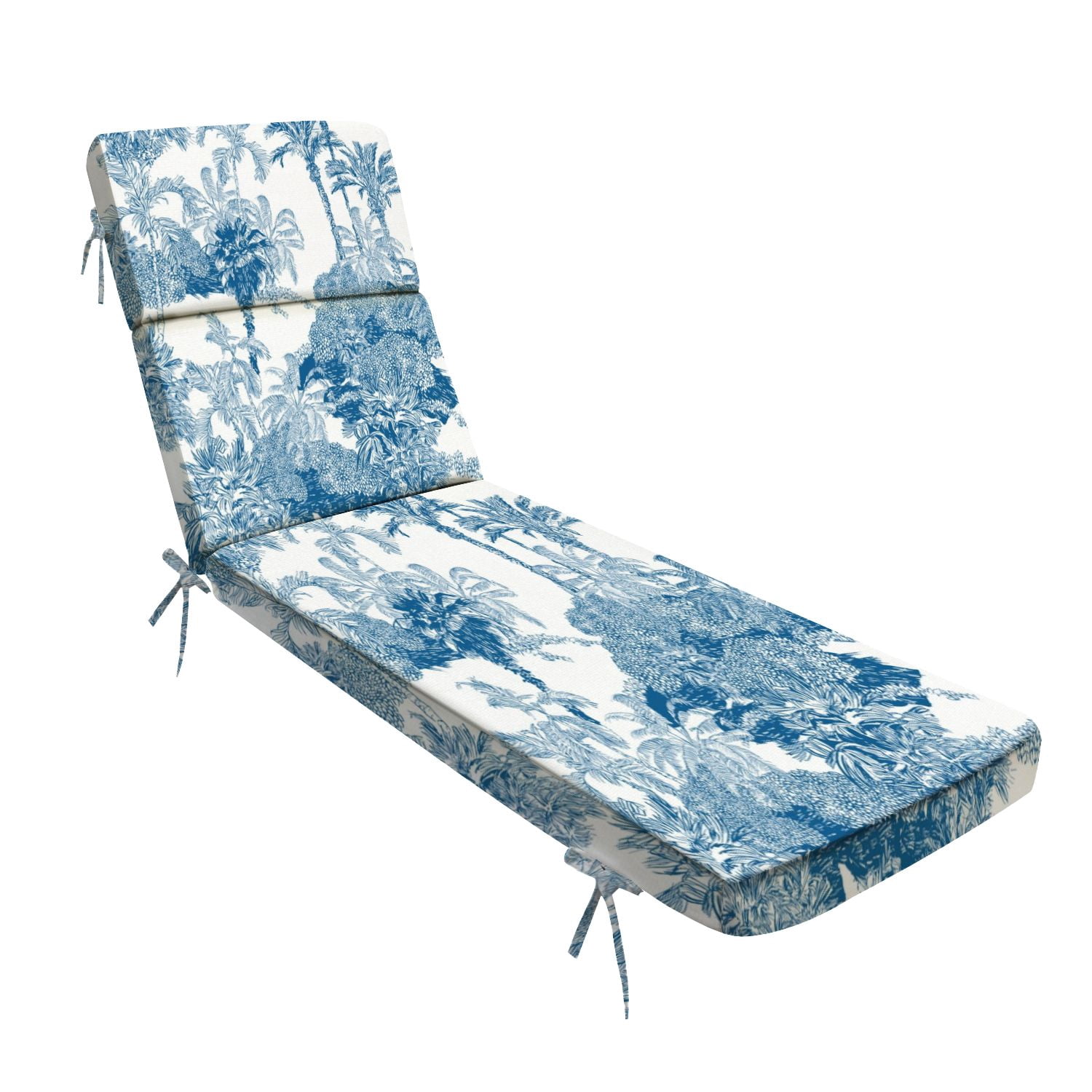Outdoor Indoor Lounge Patio Cushion Seamless Pattern Cobalt Blue ...