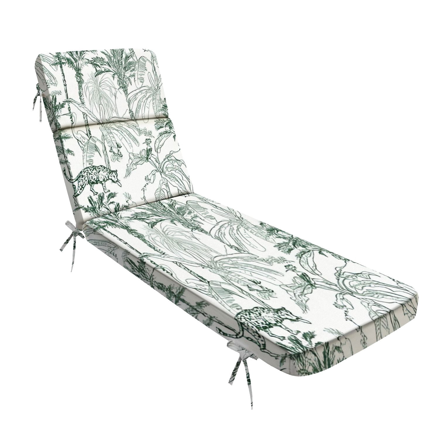 Outdoor Indoor Lounge Patio Cushion Seamless Pattern Vintage Lithograph ...