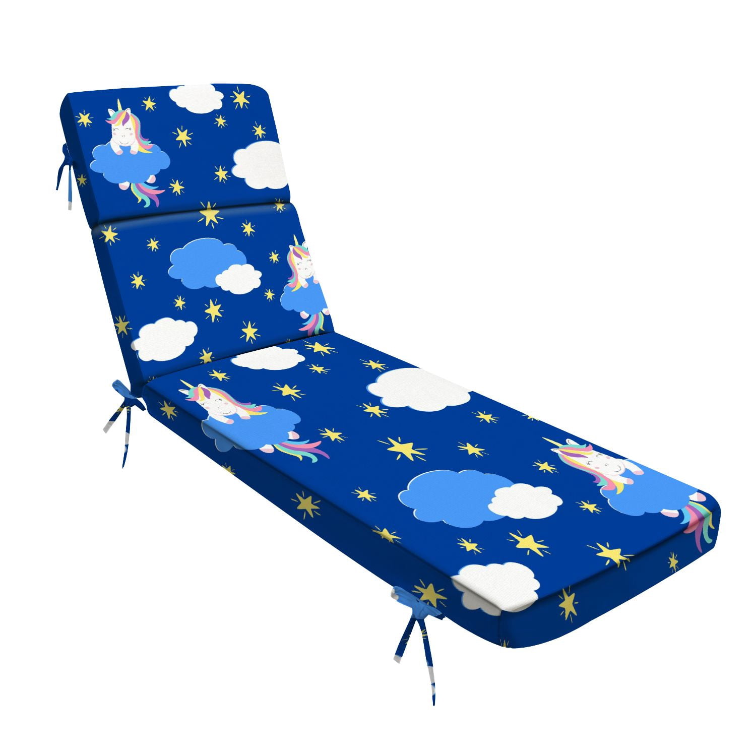 Outdoor Indoor Lounge Patio Cushion Seamless cute clouds stars blue ...