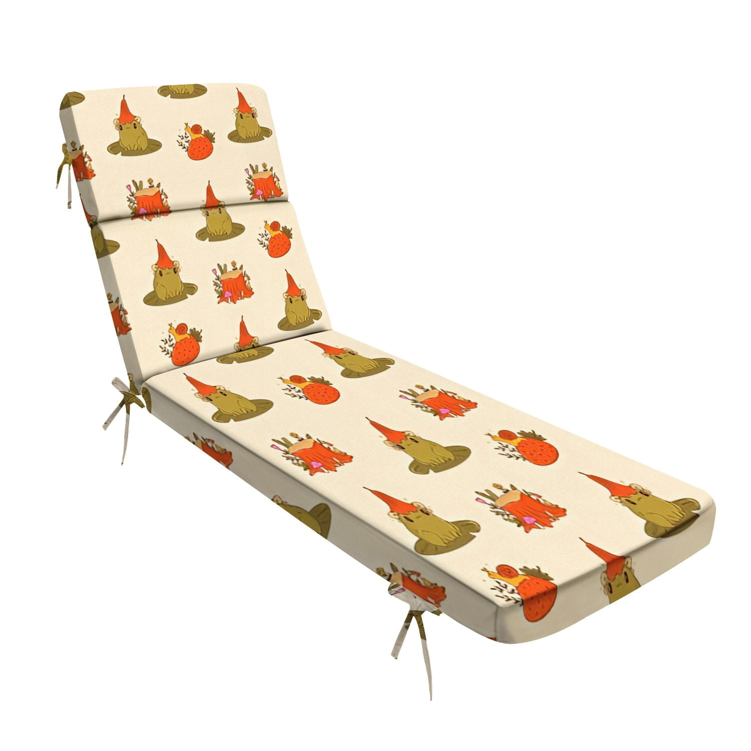 Outdoor Indoor Lounge Patio Cushion Seamless cute cottagecore frog old ...