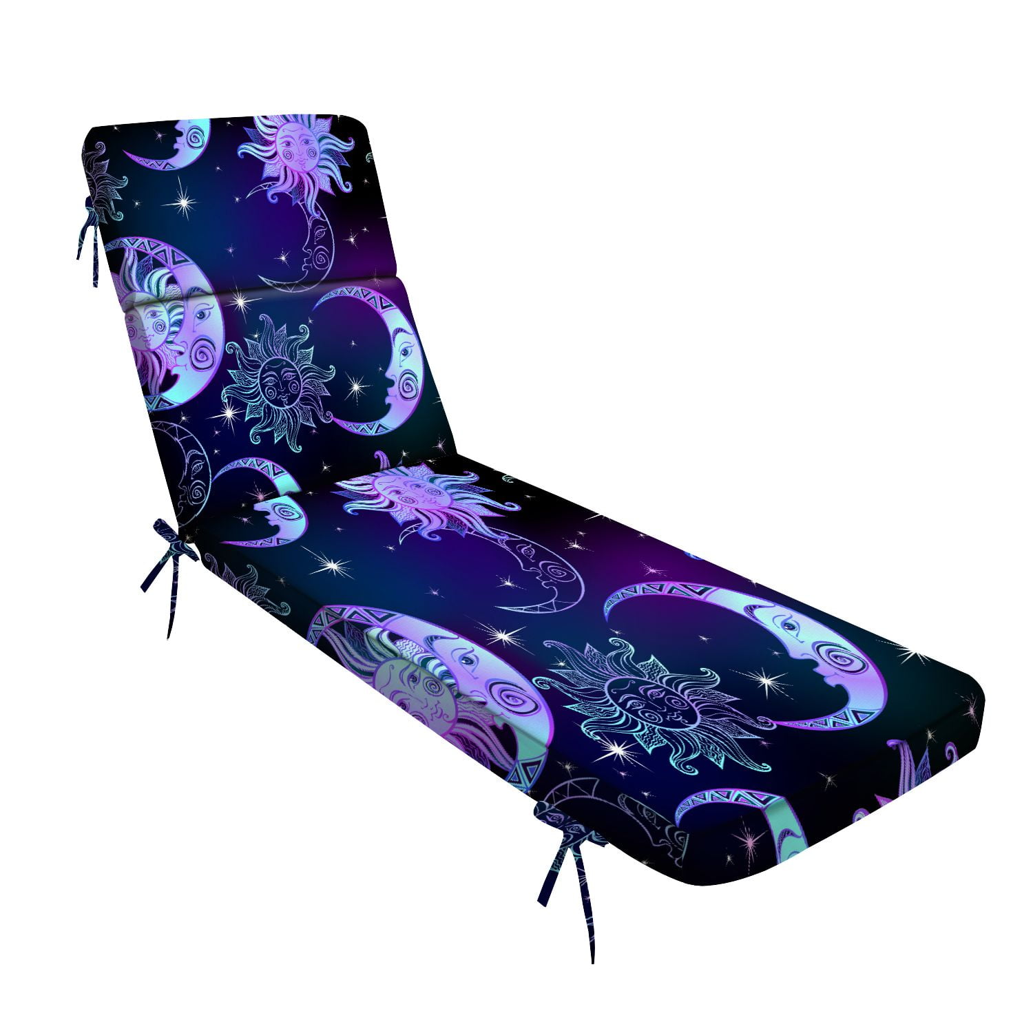 Outdoor Indoor Lounge Patio Cushion Seamless pattern Sun moon stars ...