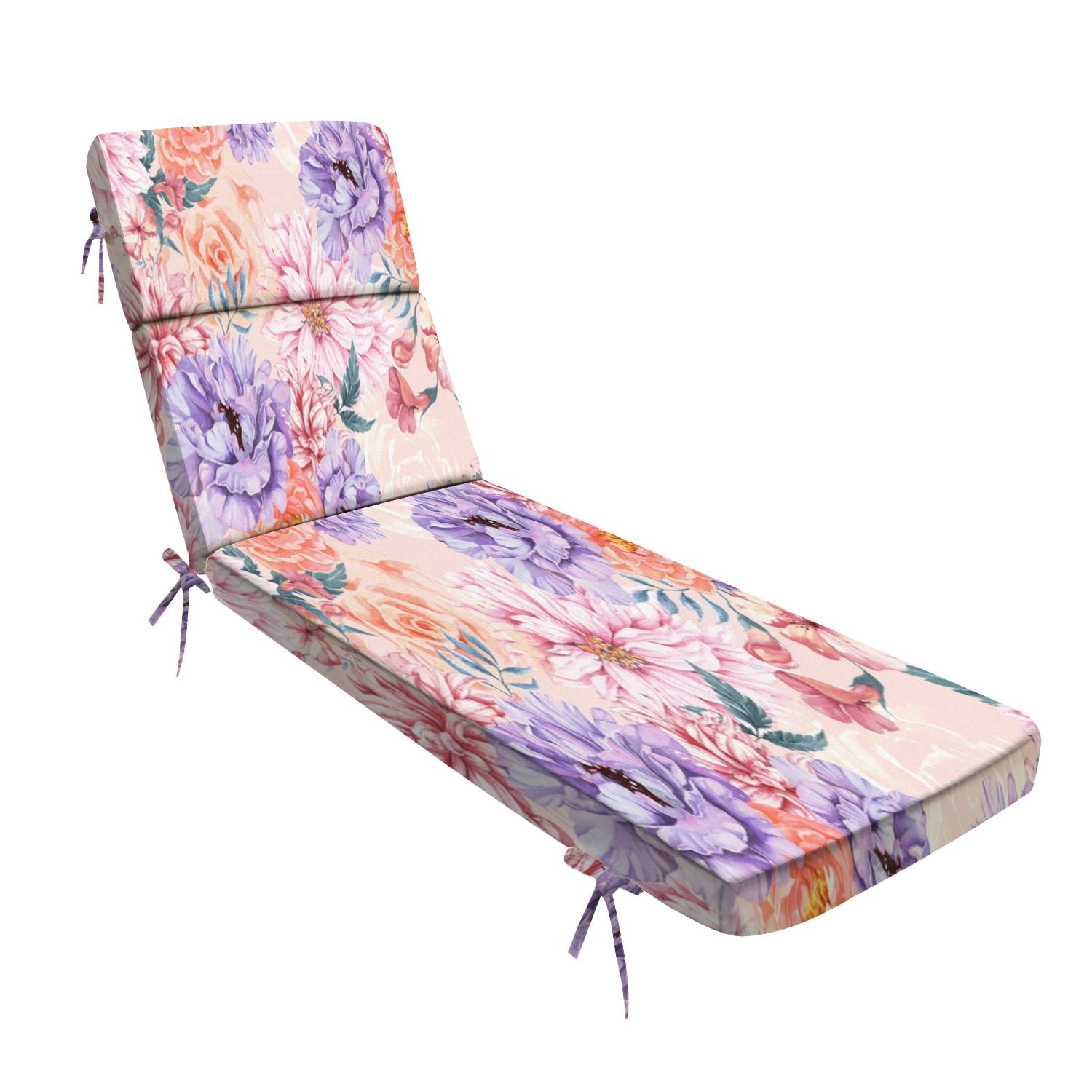 Outdoor Indoor Lounge Patio Cushion Seamless pattern chrysanthemum rose ...