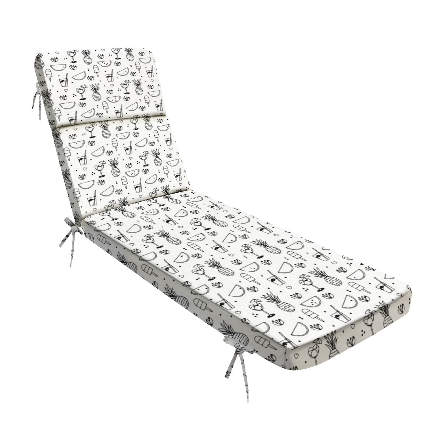 Outdoor Indoor Lounge Patio Cushion Seamless pattern fruits juice ...