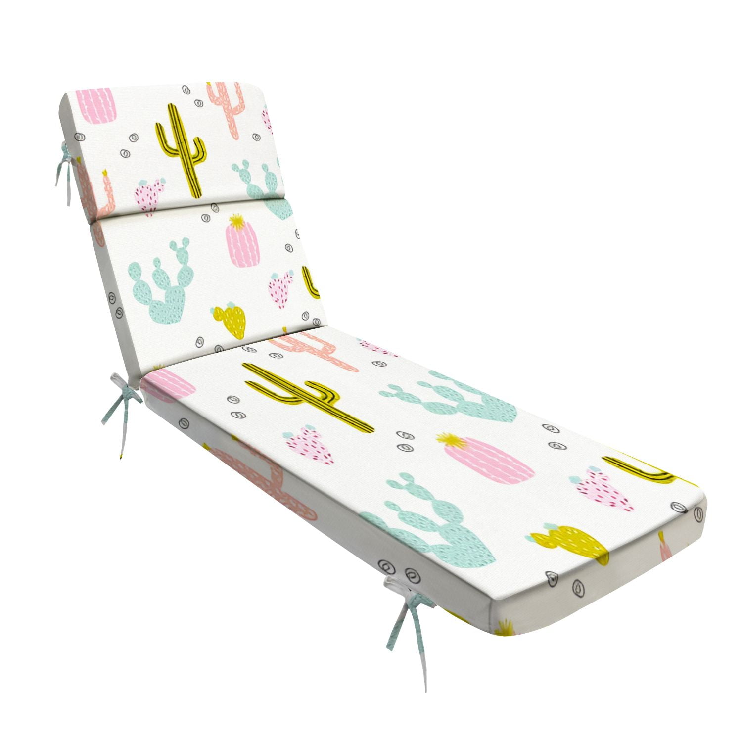 Outdoor Indoor Lounge Patio Cushion Seamless pattern hand drawn cactus ...