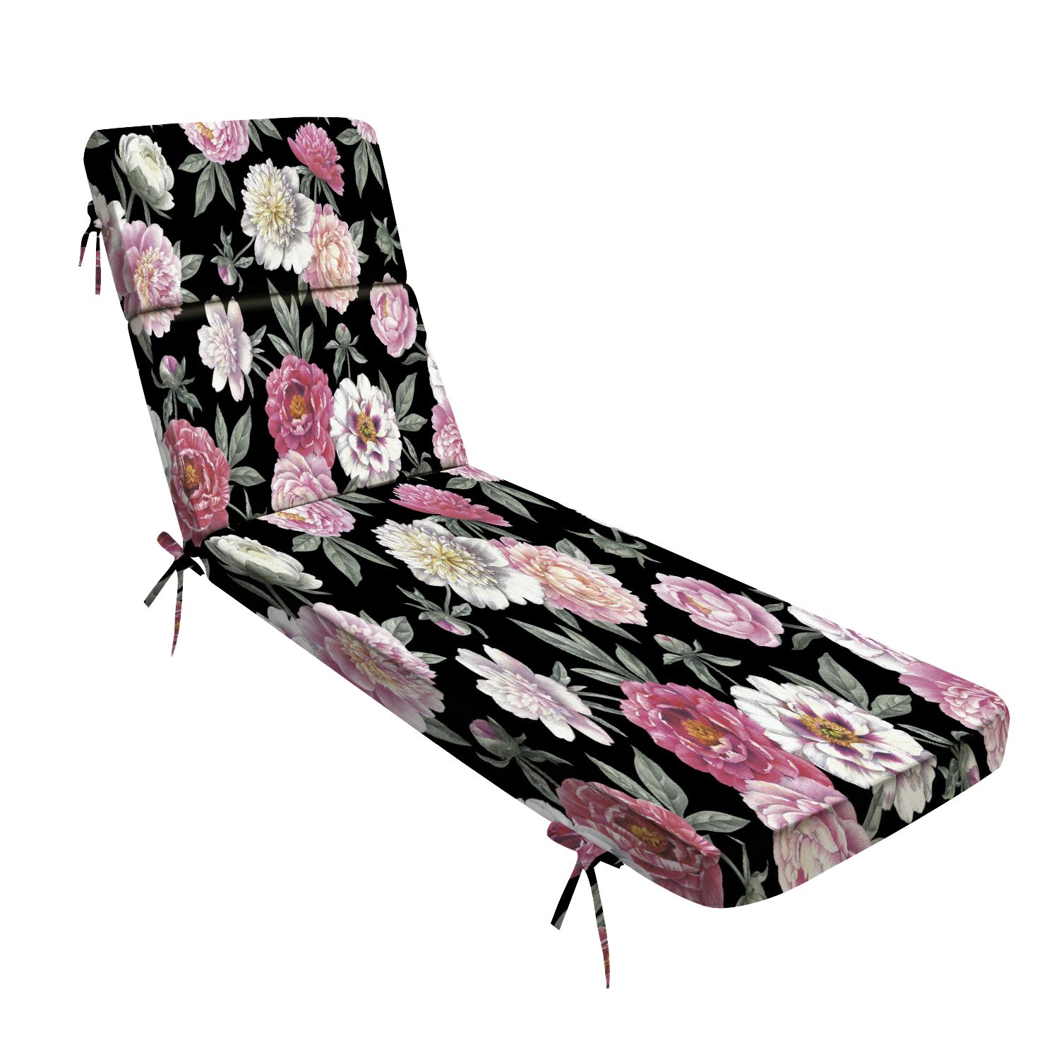 Outdoor Indoor Lounge Patio Cushion Seamless pattern peonies Floral ...