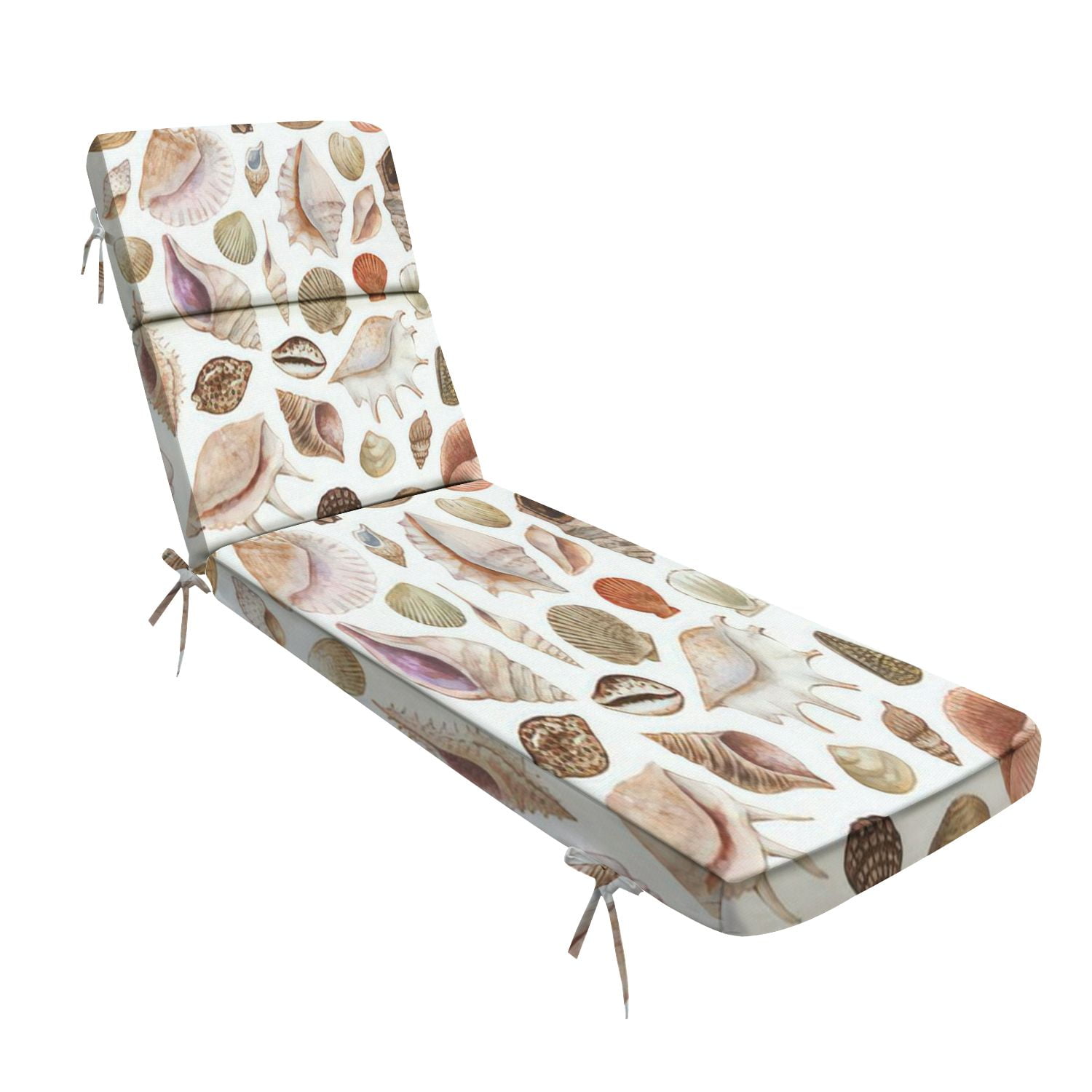 Outdoor Indoor Lounge Patio Cushion Seamless sea shells conchs ...