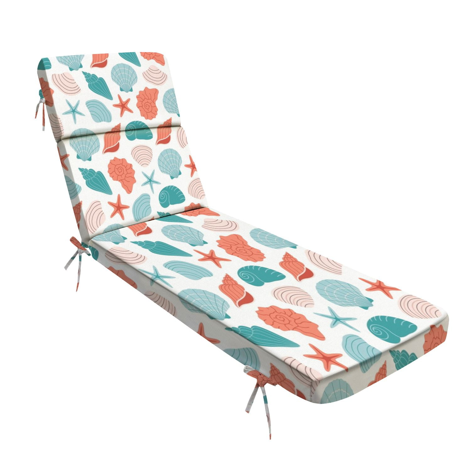 Outdoor Indoor Lounge Patio Cushion Seamless sea shells mollusks ...