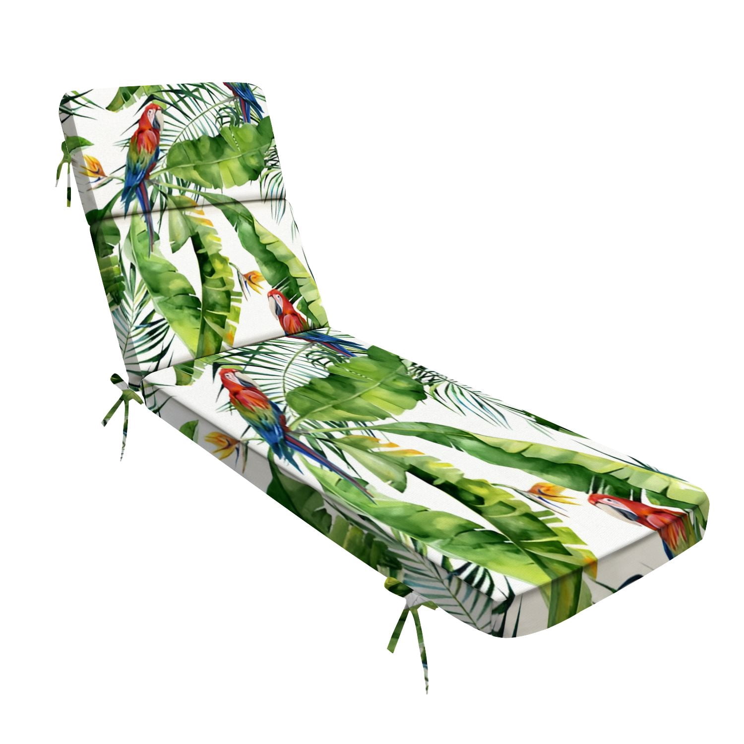 Outdoor Indoor Lounge Patio Cushion Seamless watercolor tropical leaves ...
