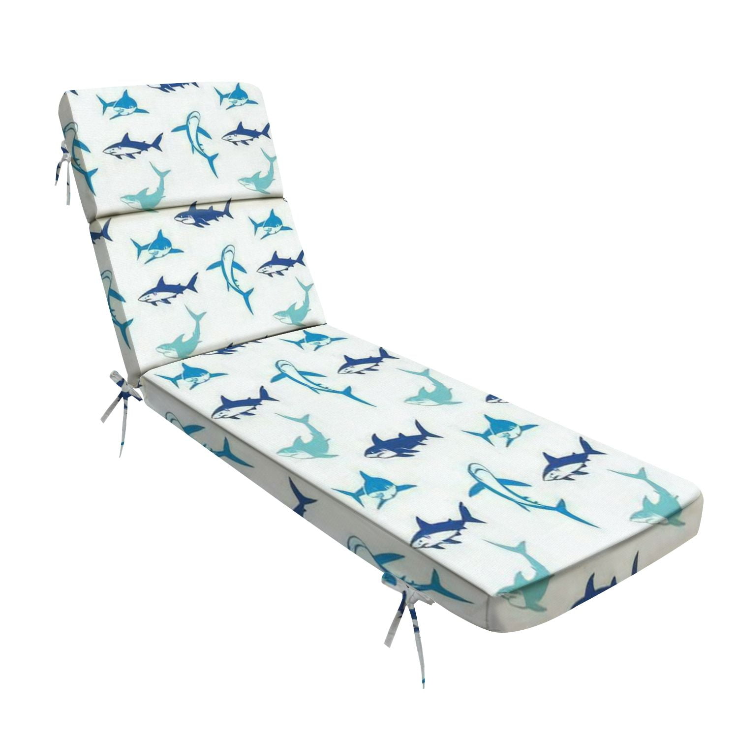 Outdoor Indoor Lounge Patio Cushion Sharks silhouettes seamless Elegant ...