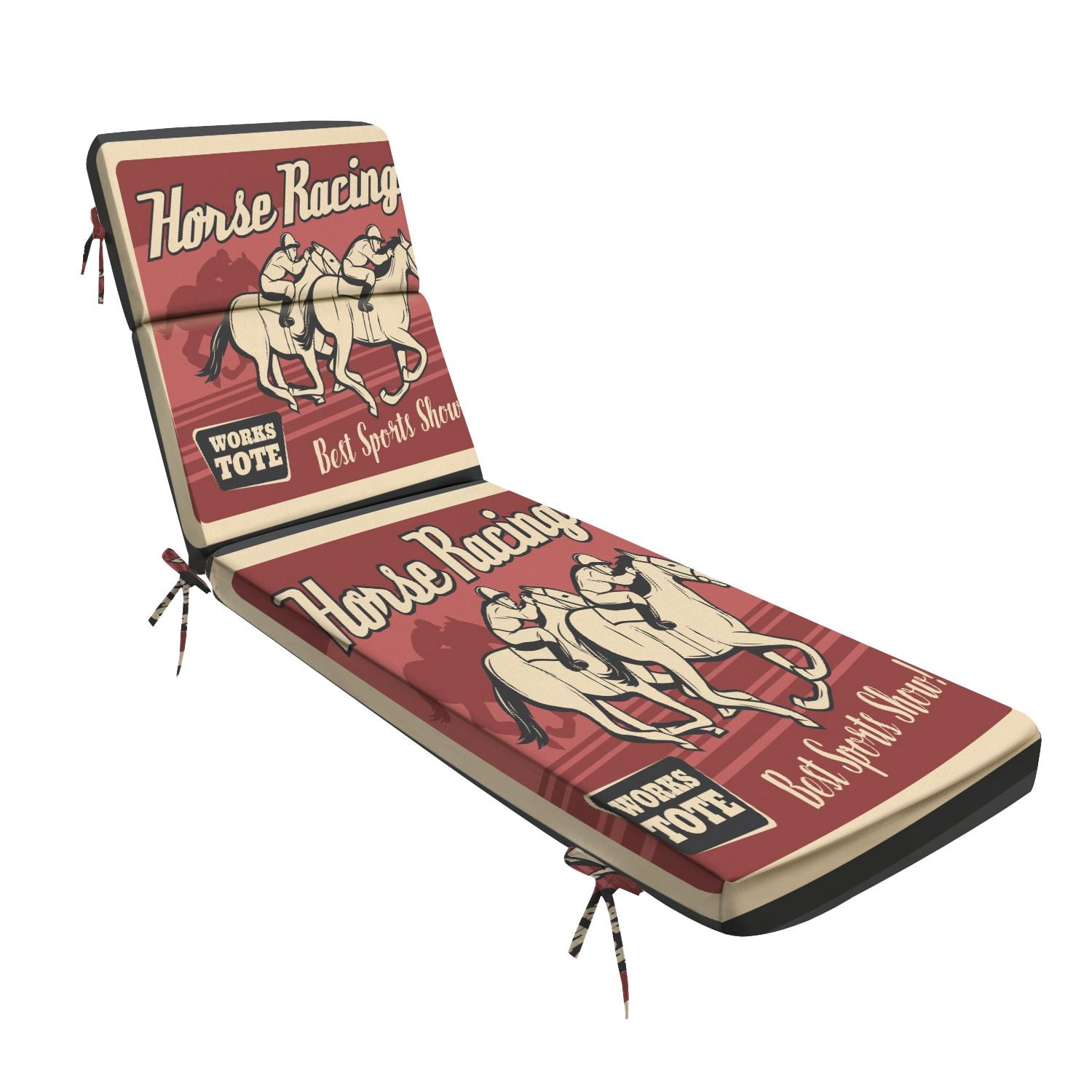 Outdoor Indoor Lounge Patio Cushion Sport show horse racing retro ...