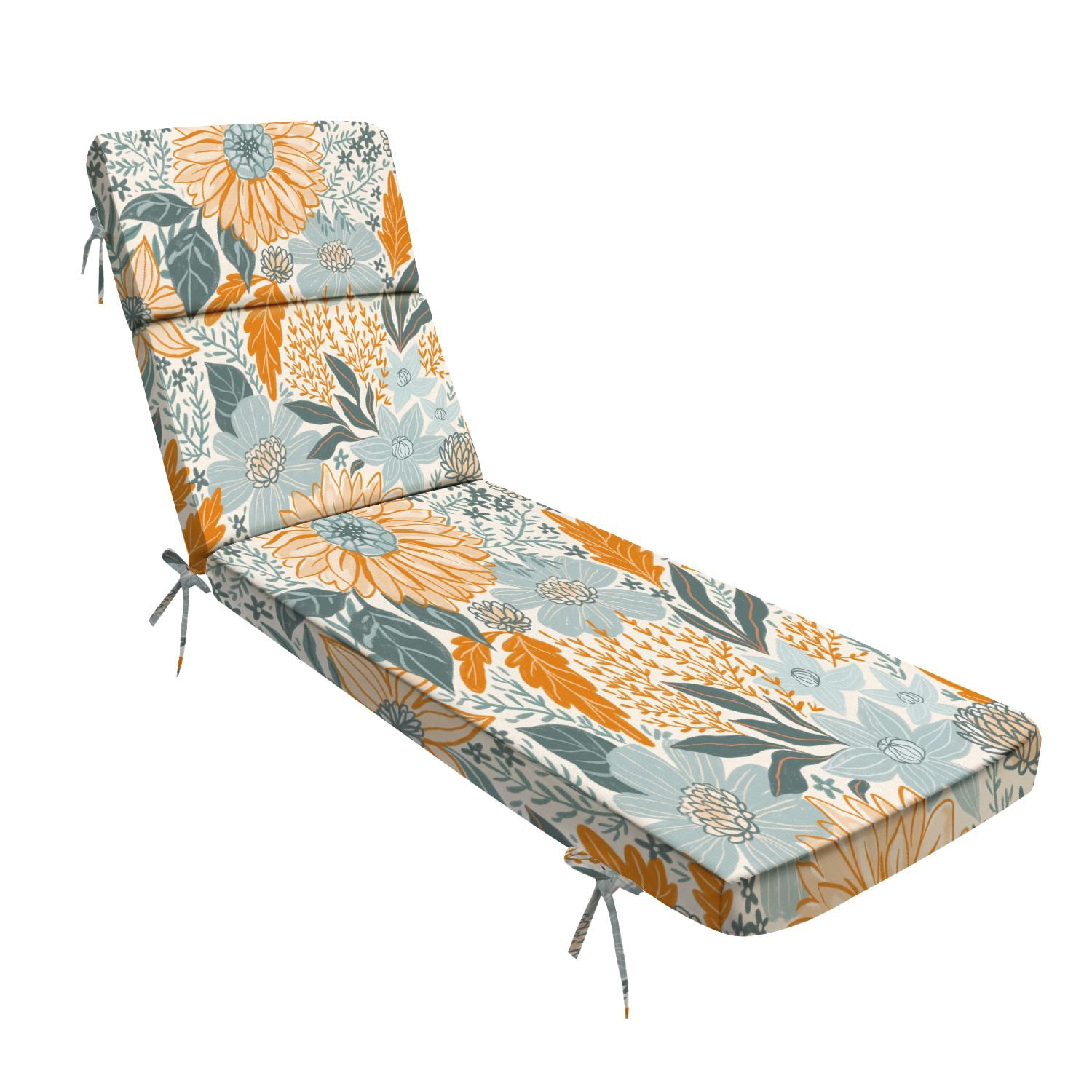 Outdoor Indoor Lounge Patio Cushion Summer floral bouquet seamless ...