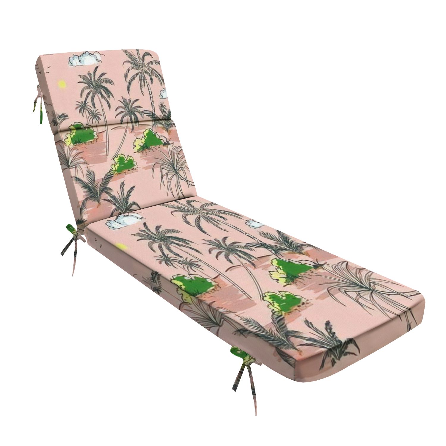 Outdoor Indoor Lounge Patio Cushion Sweet pastel color Island palm ...