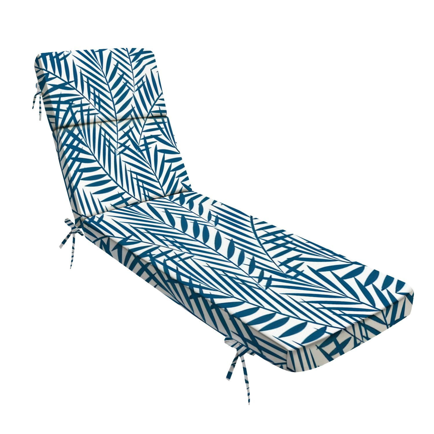 Outdoor Indoor Lounge Patio Cushion Tropical blue palm tree leaves ...
