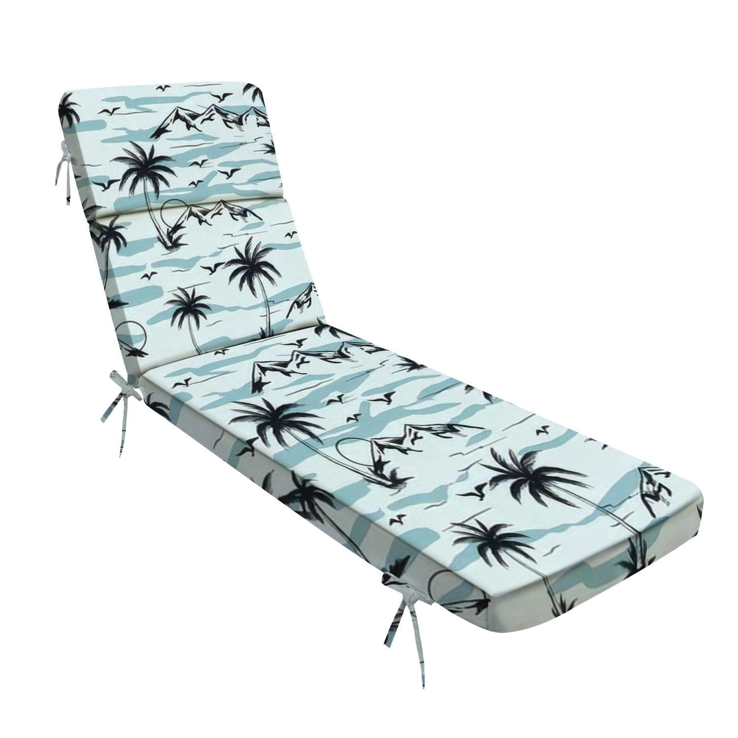 Outdoor Indoor Lounge Patio Cushion Tropical island drawing style ...