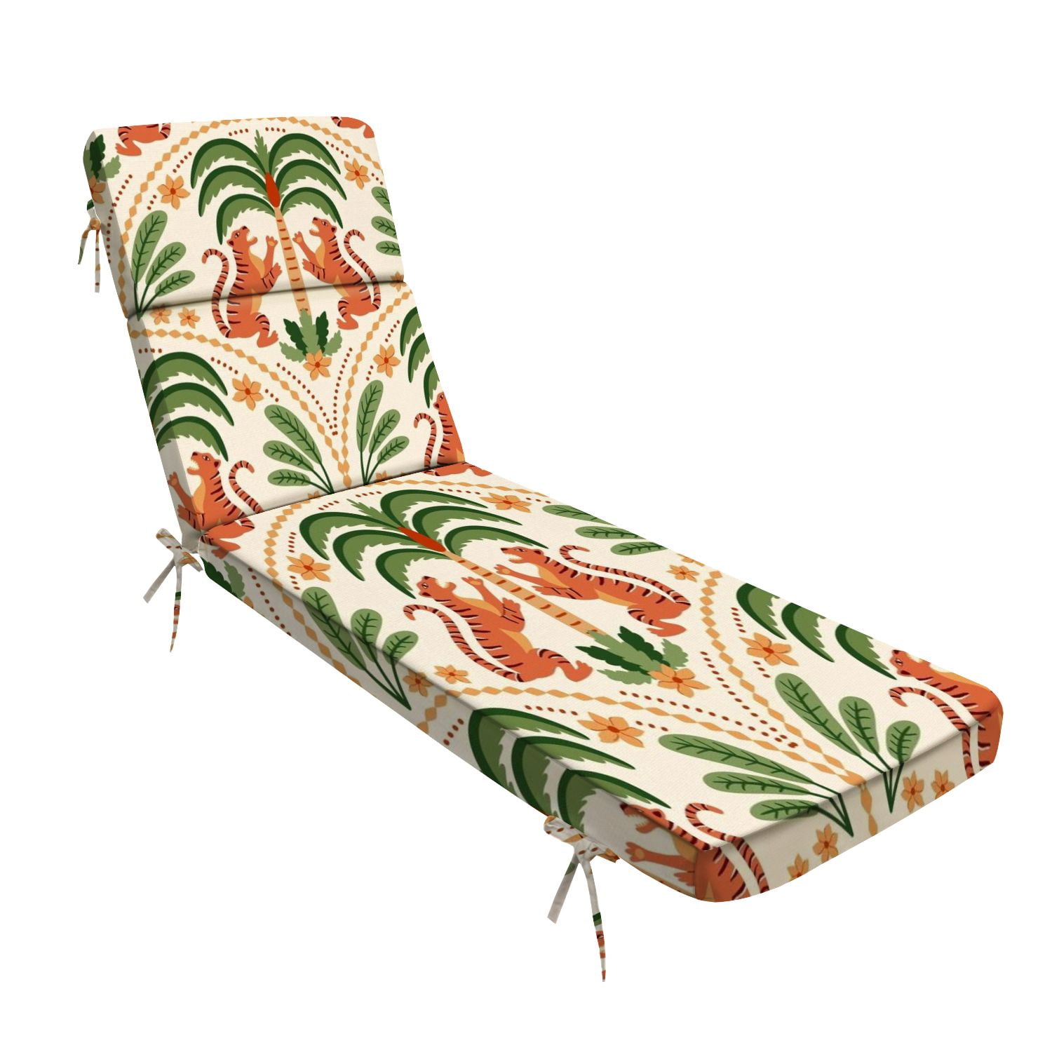 Outdoor Indoor Lounge Patio Cushion Tropical palm tree Asian tiger ...