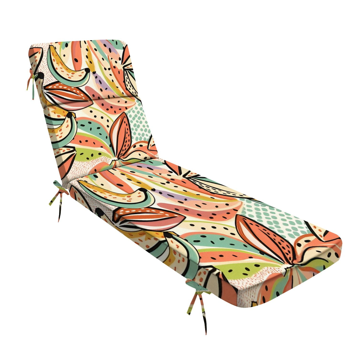 Outdoor Indoor Lounge Patio Cushion Tropical pattern made bananas cocoa ...