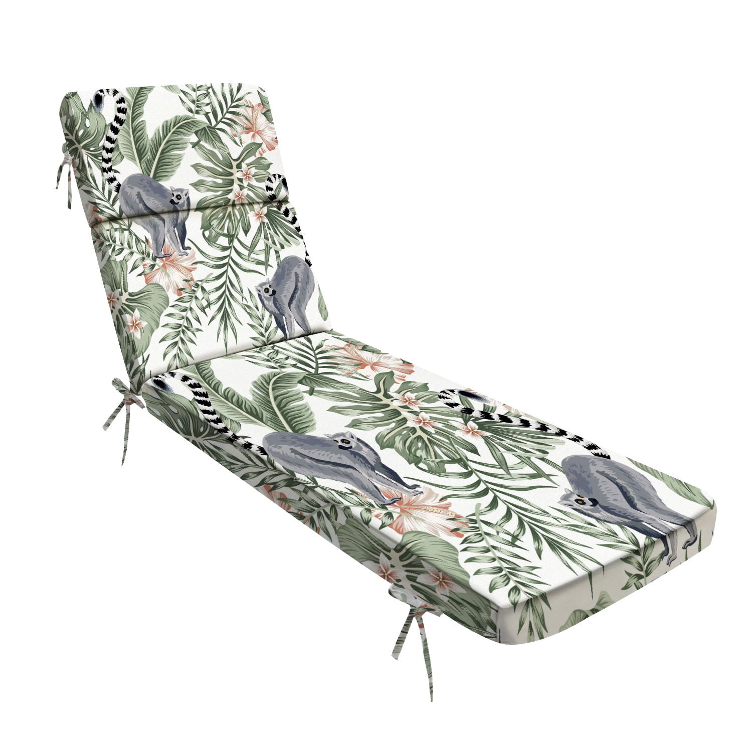 Outdoor Indoor Lounge Patio Cushion Tropical vintage animal lemur ...