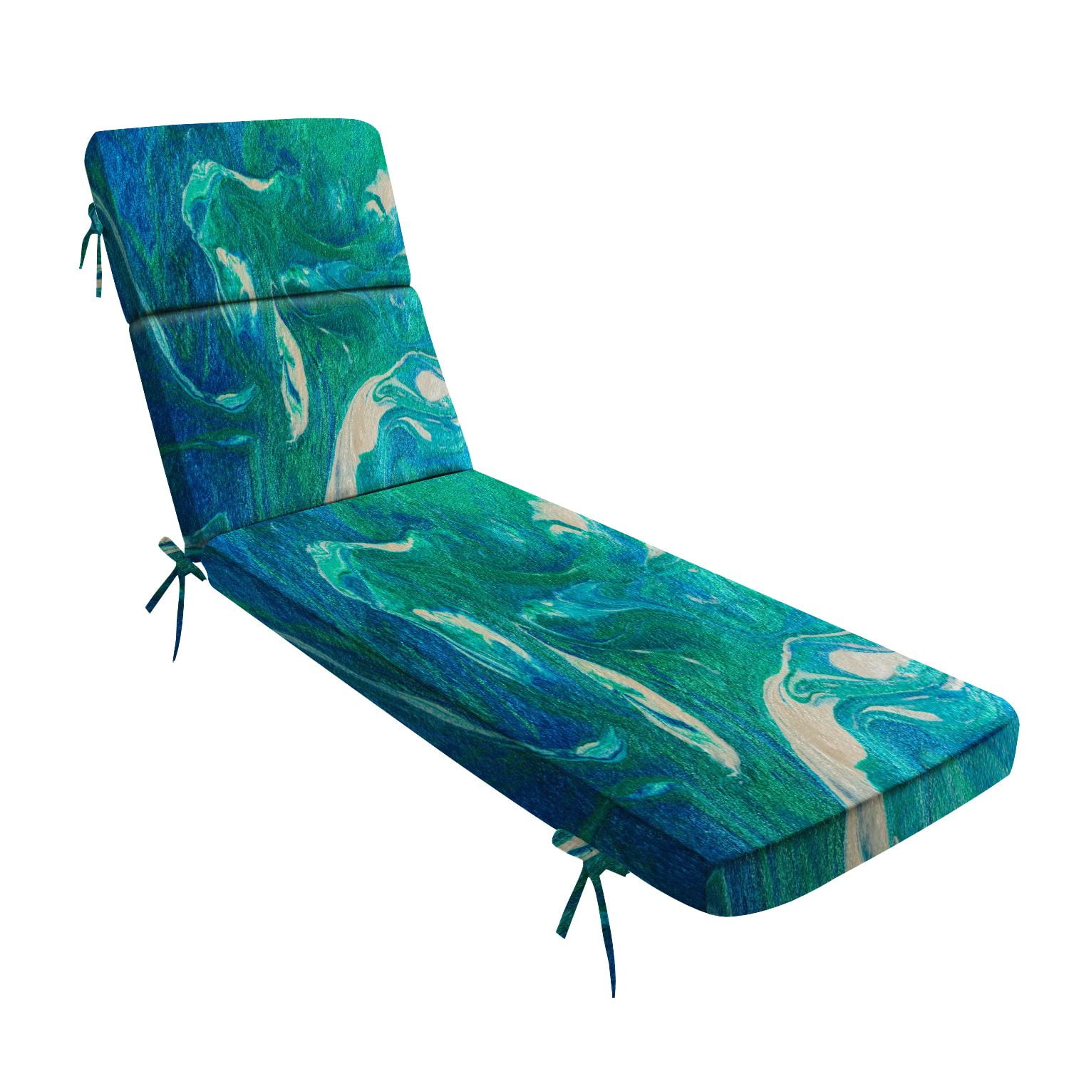 Outdoor Indoor Lounge Patio Cushion Turquoise blue abstract technique ...