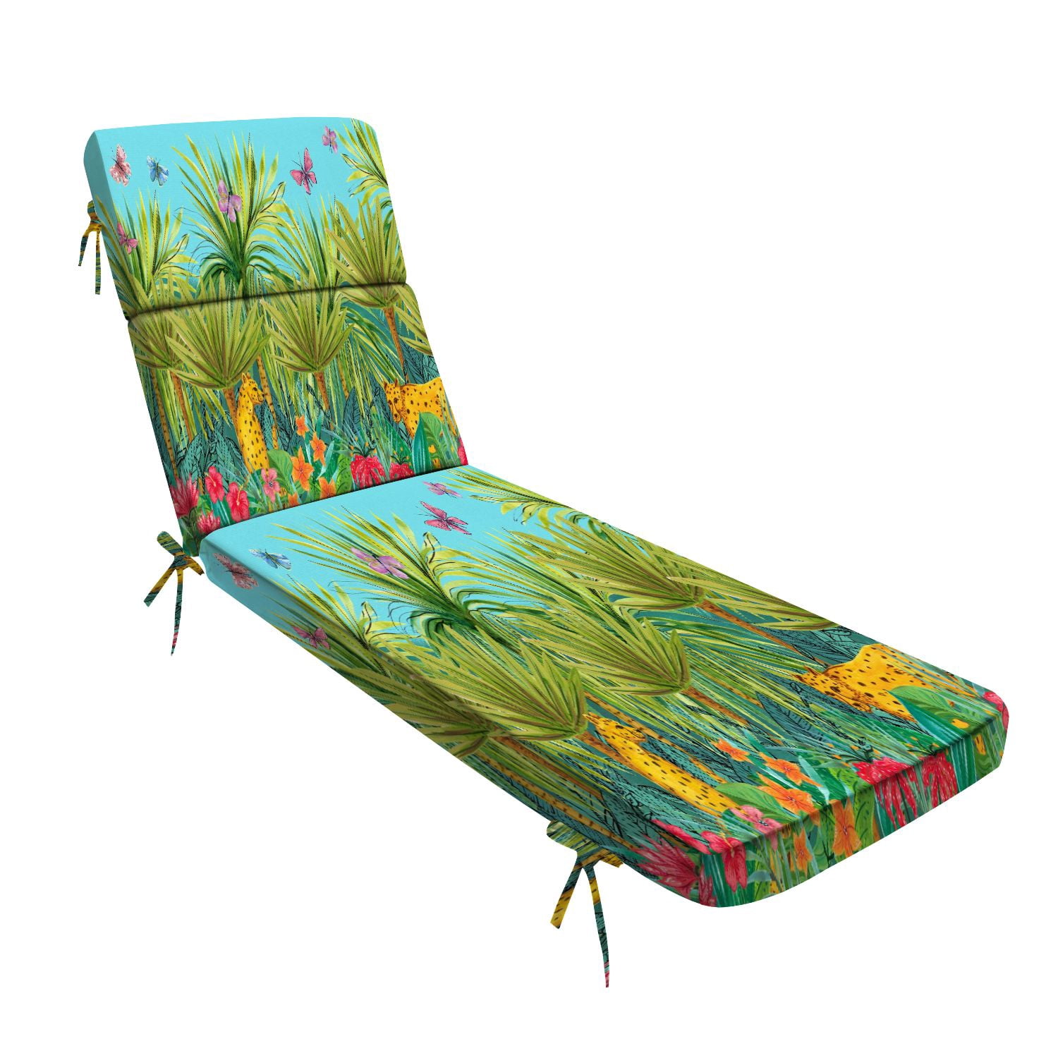 Outdoor Indoor Lounge Patio Cushion Watercolor Painting Cheetahs Jungle ...