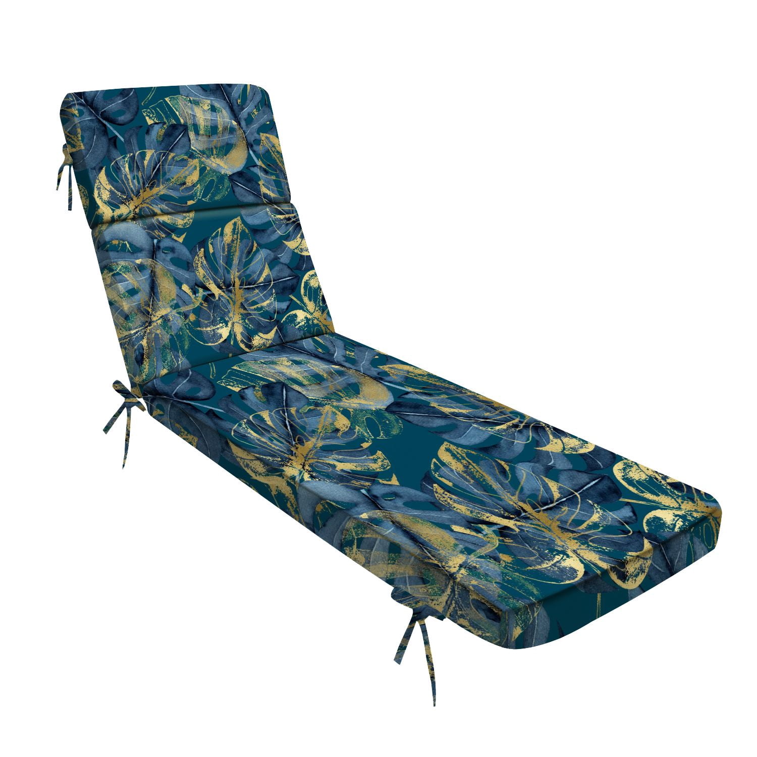 Outdoor Indoor Lounge Patio Cushion Watercolor seamless pattern navy ...