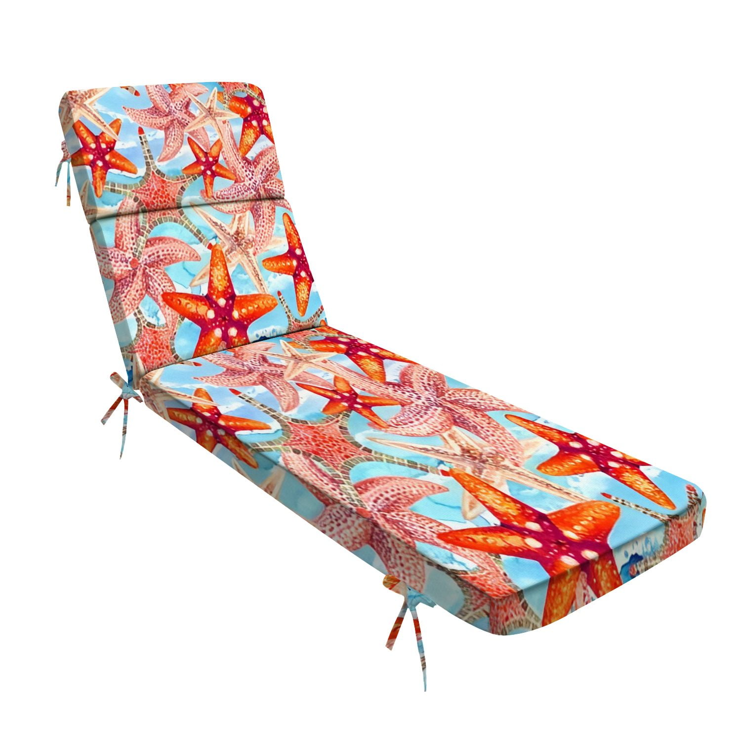 Outdoor Indoor Lounge Patio Cushion Watercolor starfishes sea waved ...