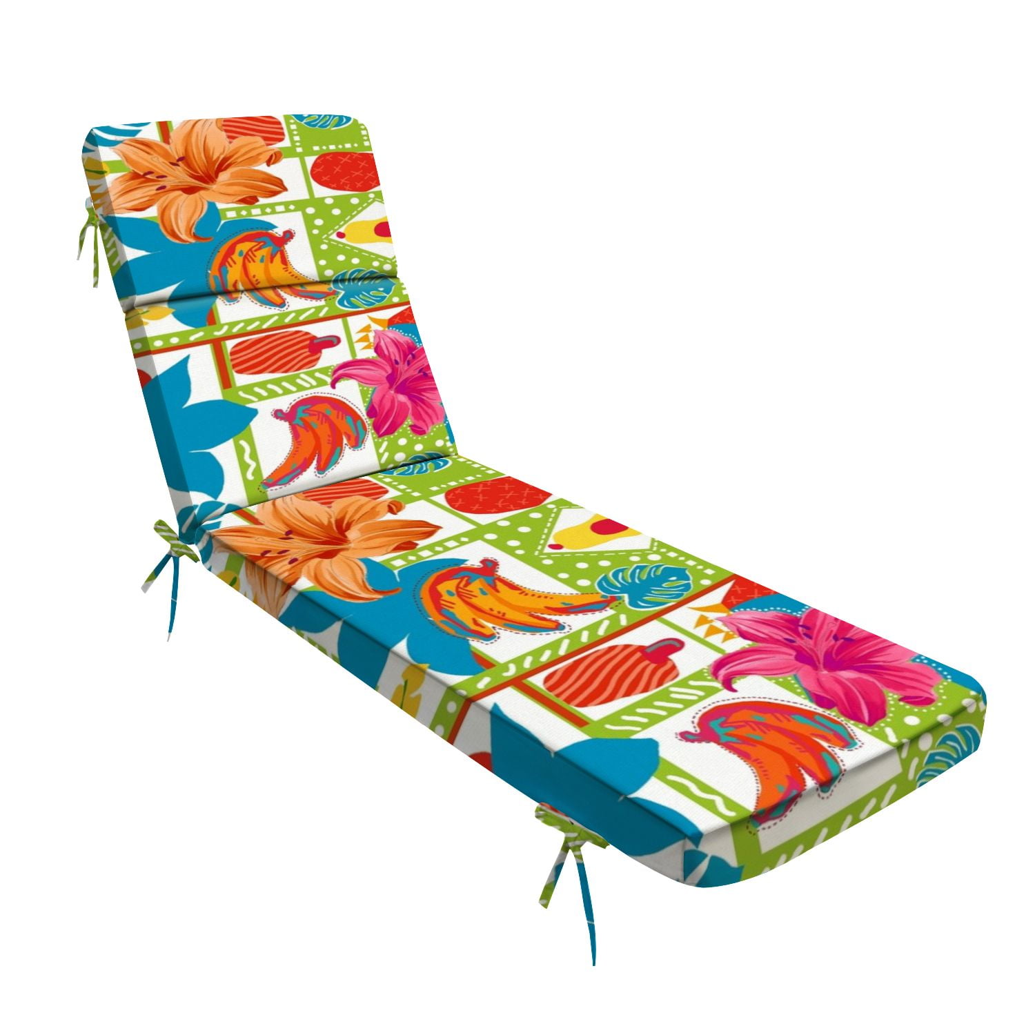 Outdoor Indoor Lounge Patio Cushion beatiful patchwork tropical fruta ...