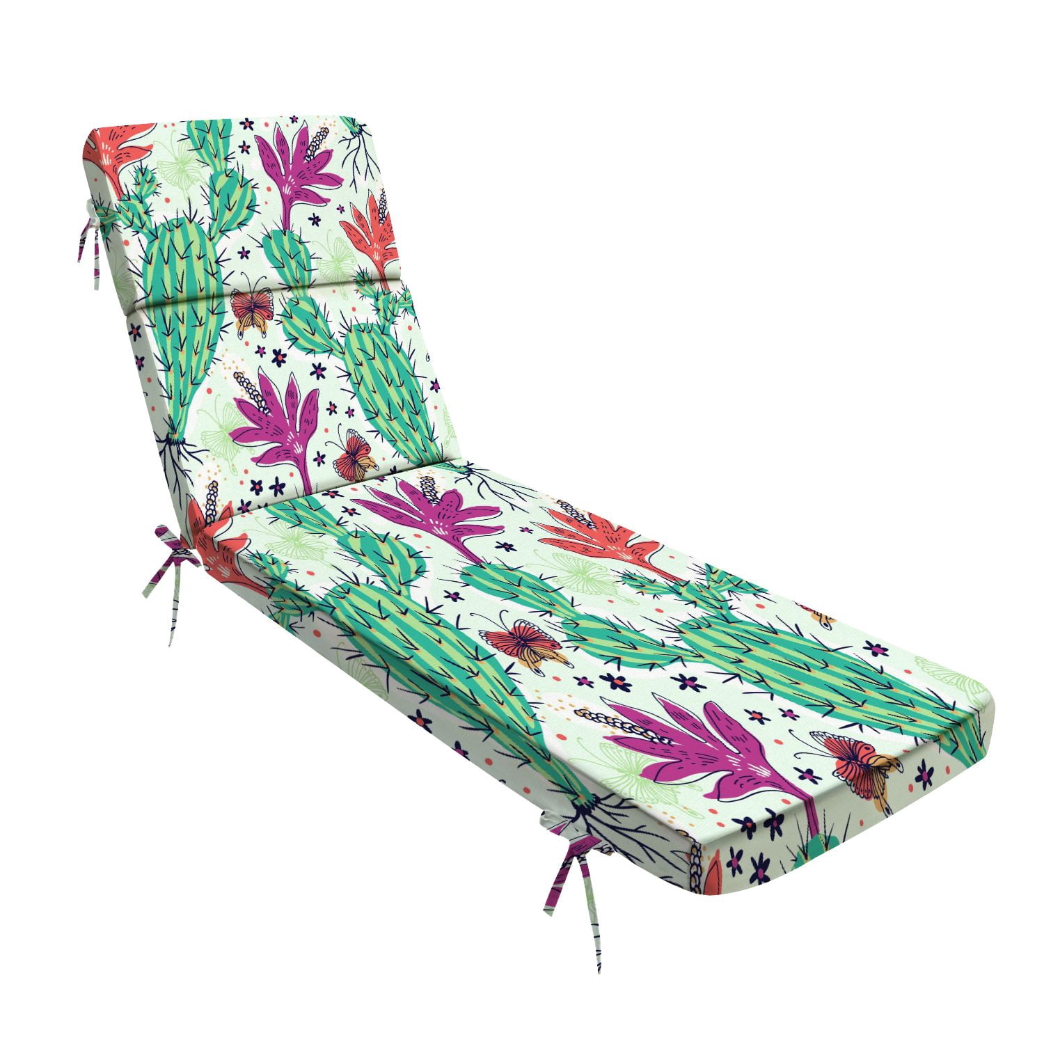 Outdoor Indoor Lounge Patio Cushion floral seamless pattern blooming ...