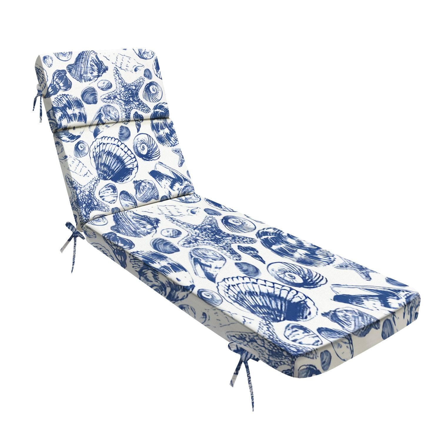 Outdoor Indoor Lounge Patio Cushion graphic sea shells seamless pattern ...