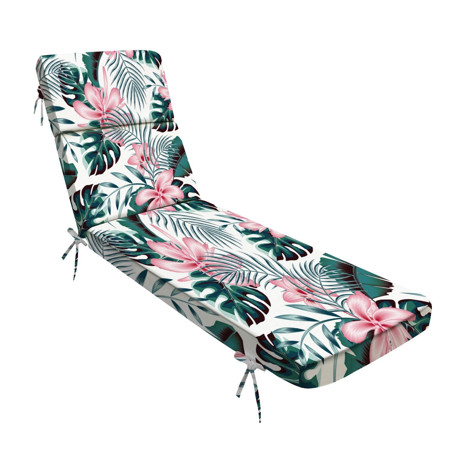 Outdoor Indoor Lounge Patio Cushion green monstera leaves monochromatic ...